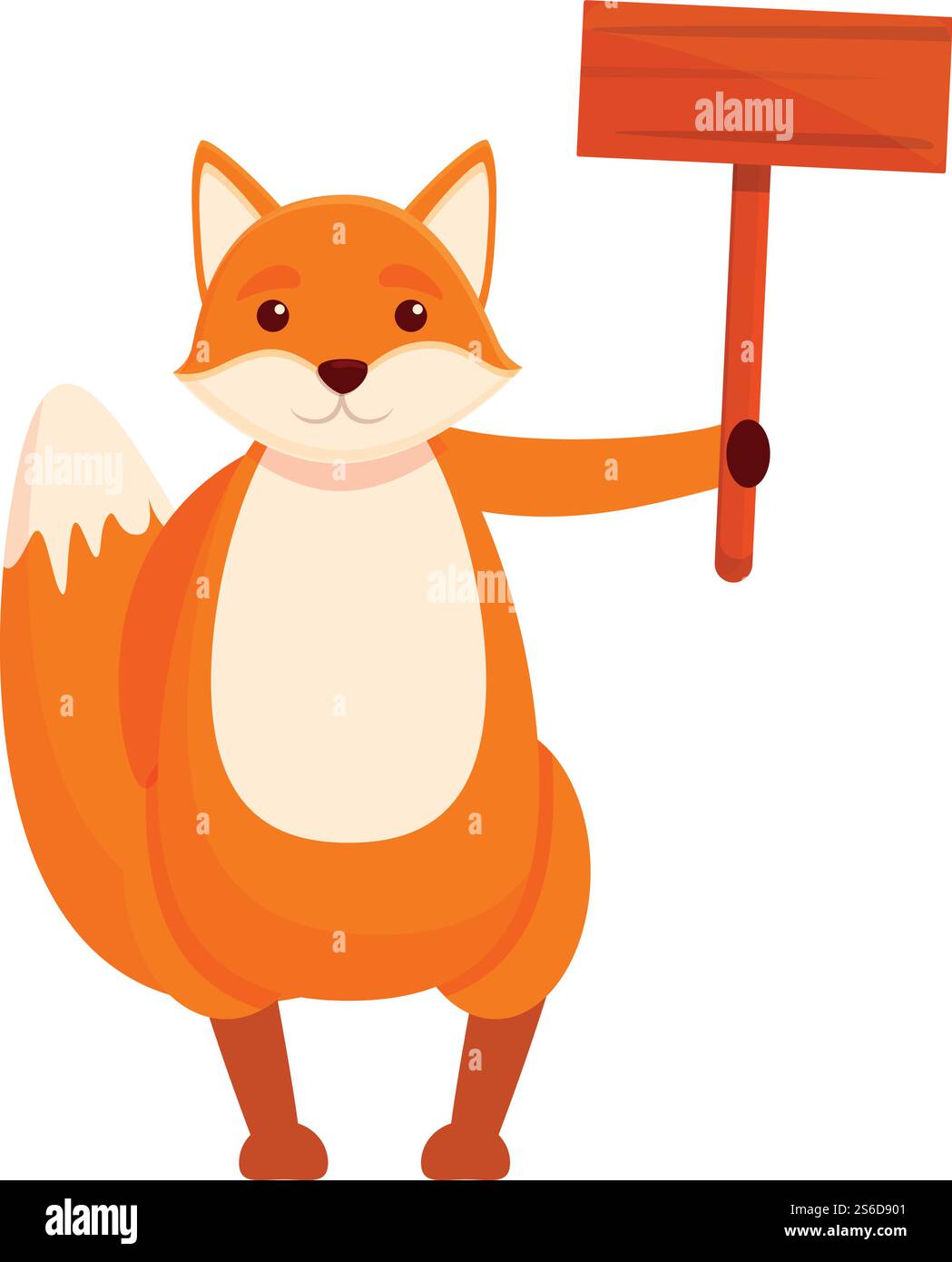 Fox handle banner icon. Cartoon of fox handle banner vector icon for ...