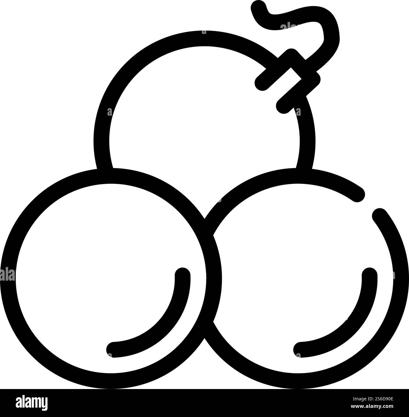 kernels cores line icon vector. kernels cores sign. isolated contour ...