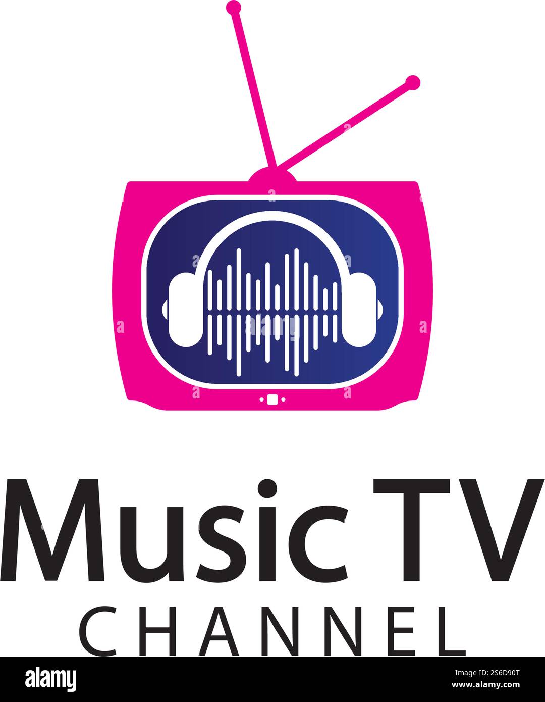 Music TV Logo Design Template.Music Channel Logo Template Design Vector ...