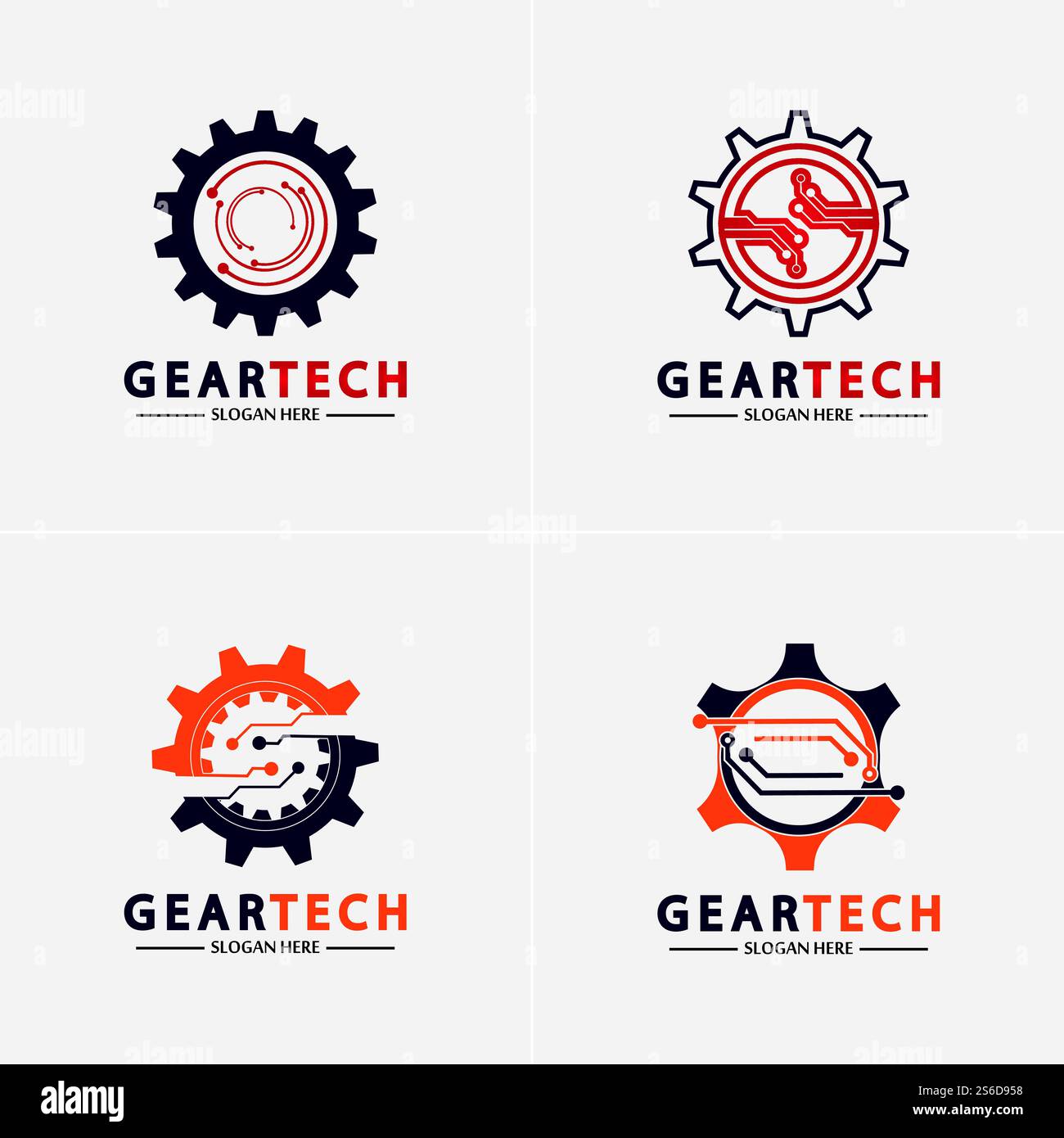 Tech gear logo vector design template. Technology Logo Template Design ...