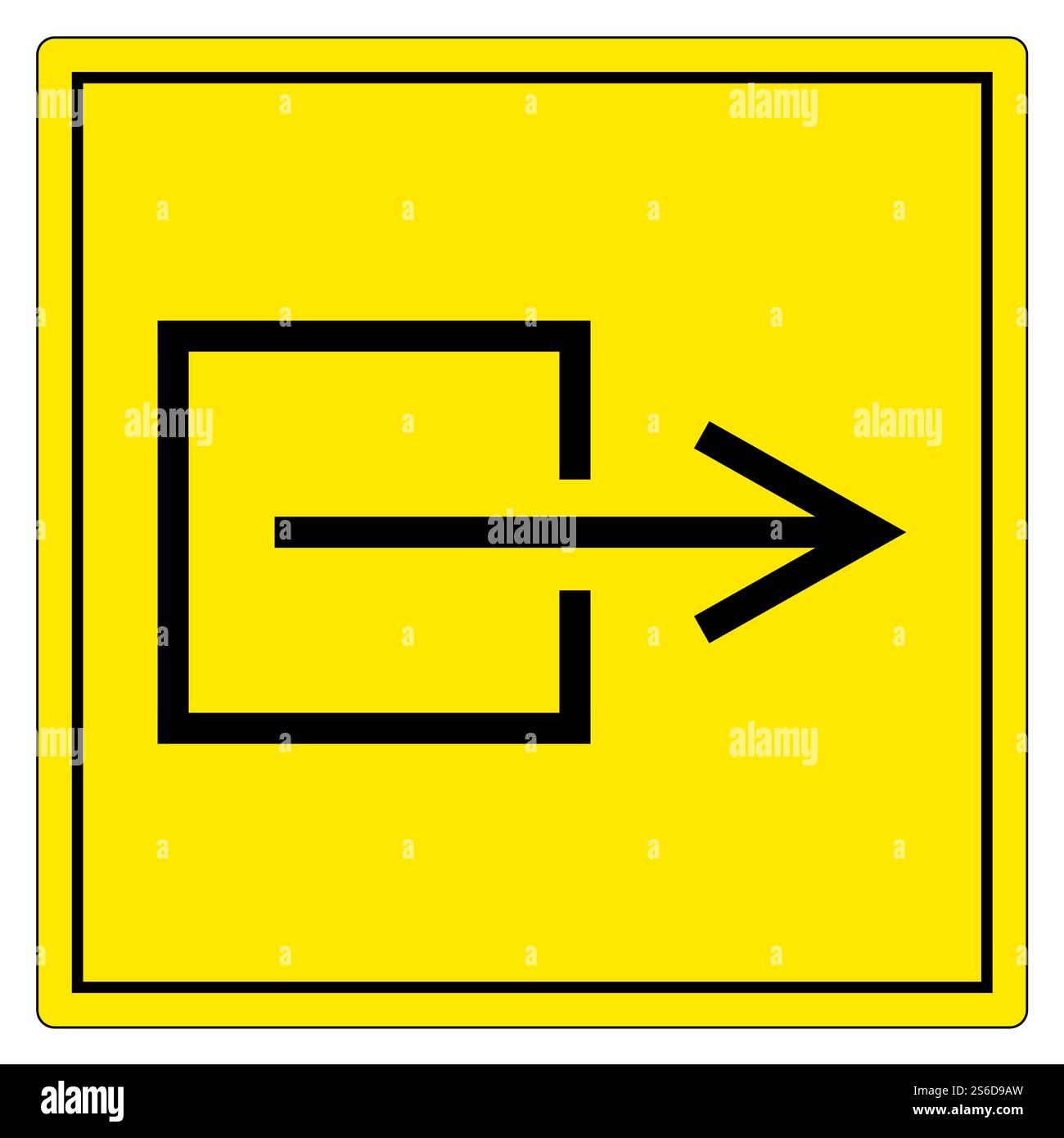 Output Exit Non-Electrical Symbol Sign, Vector Illustration, Isolate On ...