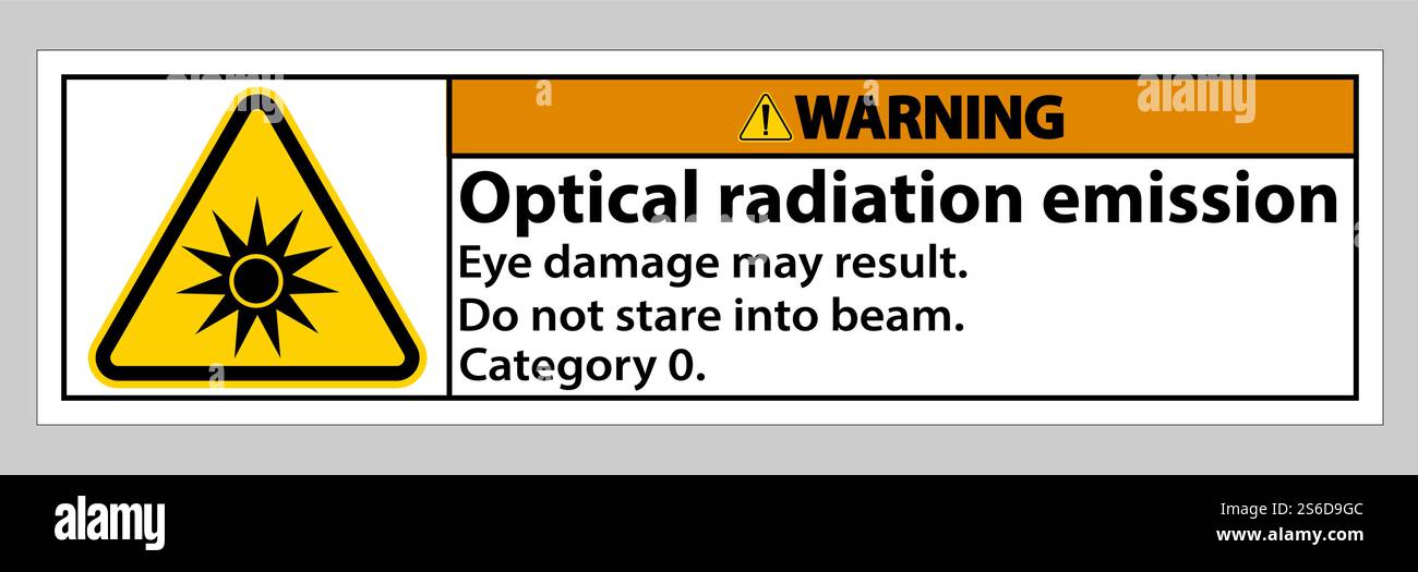 Warning Sign Optical radiation emission Symbol Sign Isolate on White ...