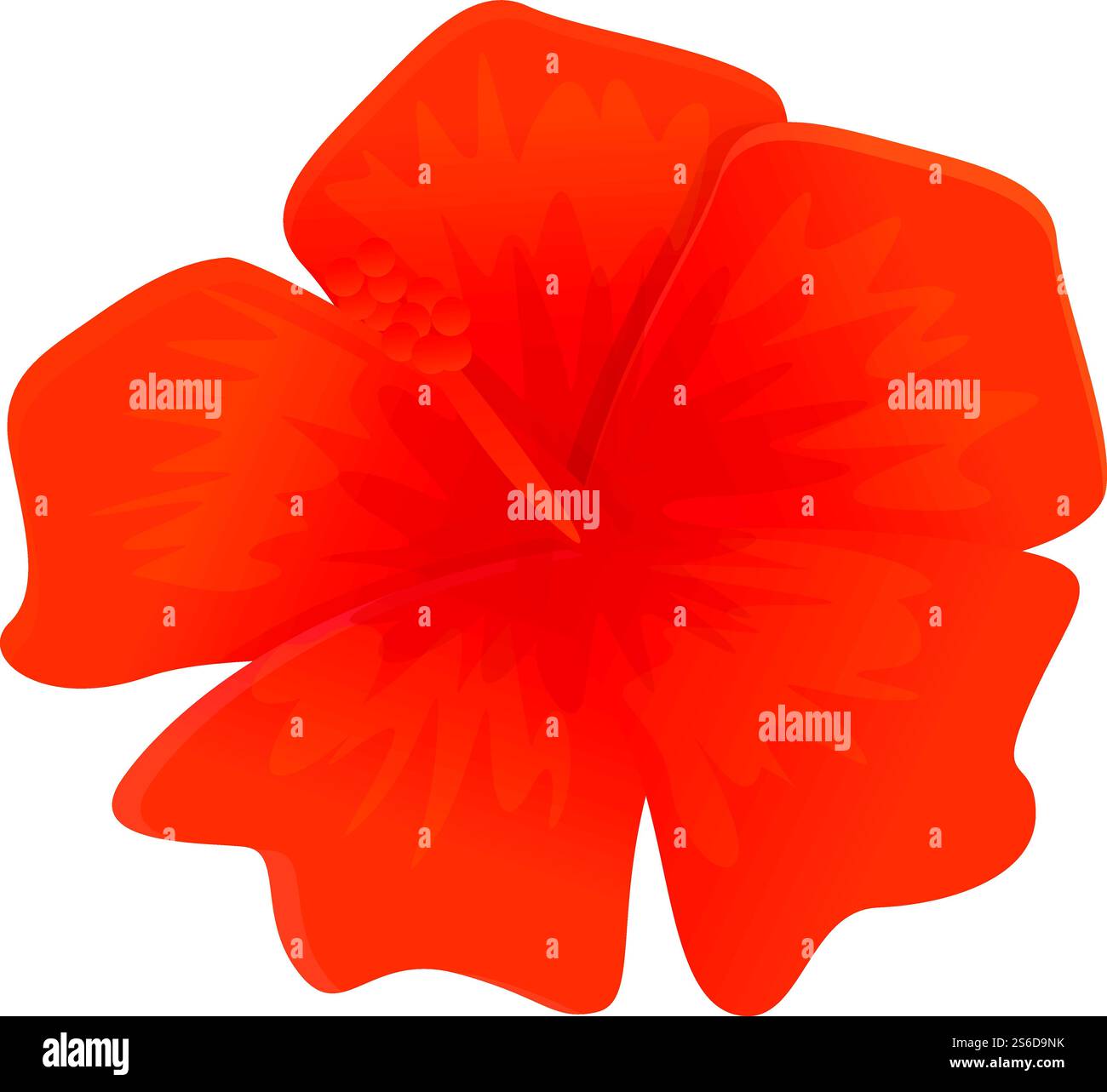 Hibiscus icon. Cartoon of hibiscus vector icon for web design isolated ...