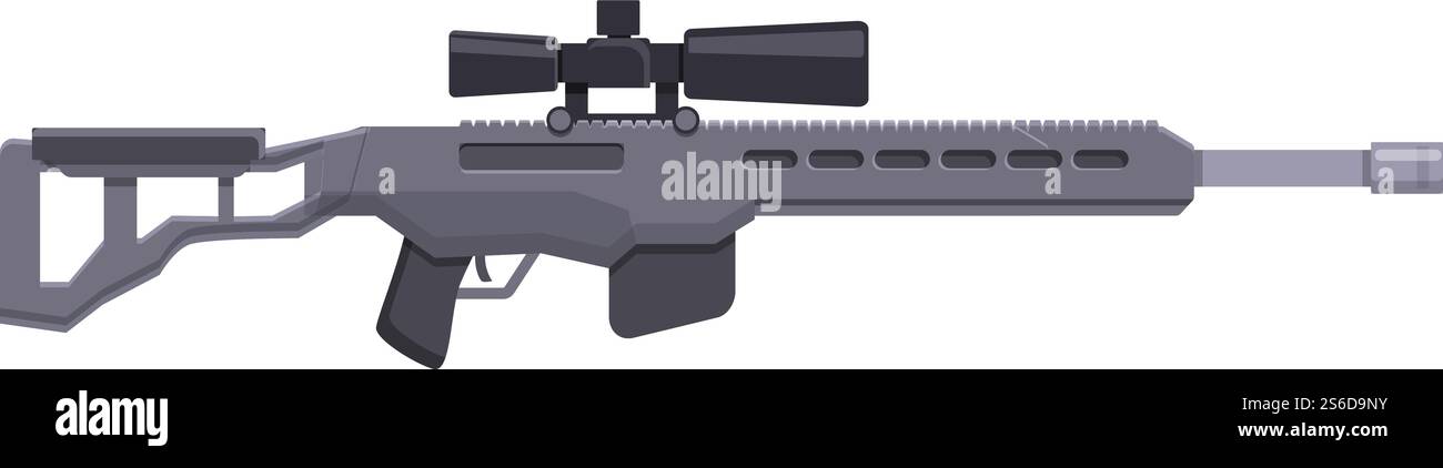 Swat sniper weapon icon. Cartoon of swat sniper weapon vector icon for ...