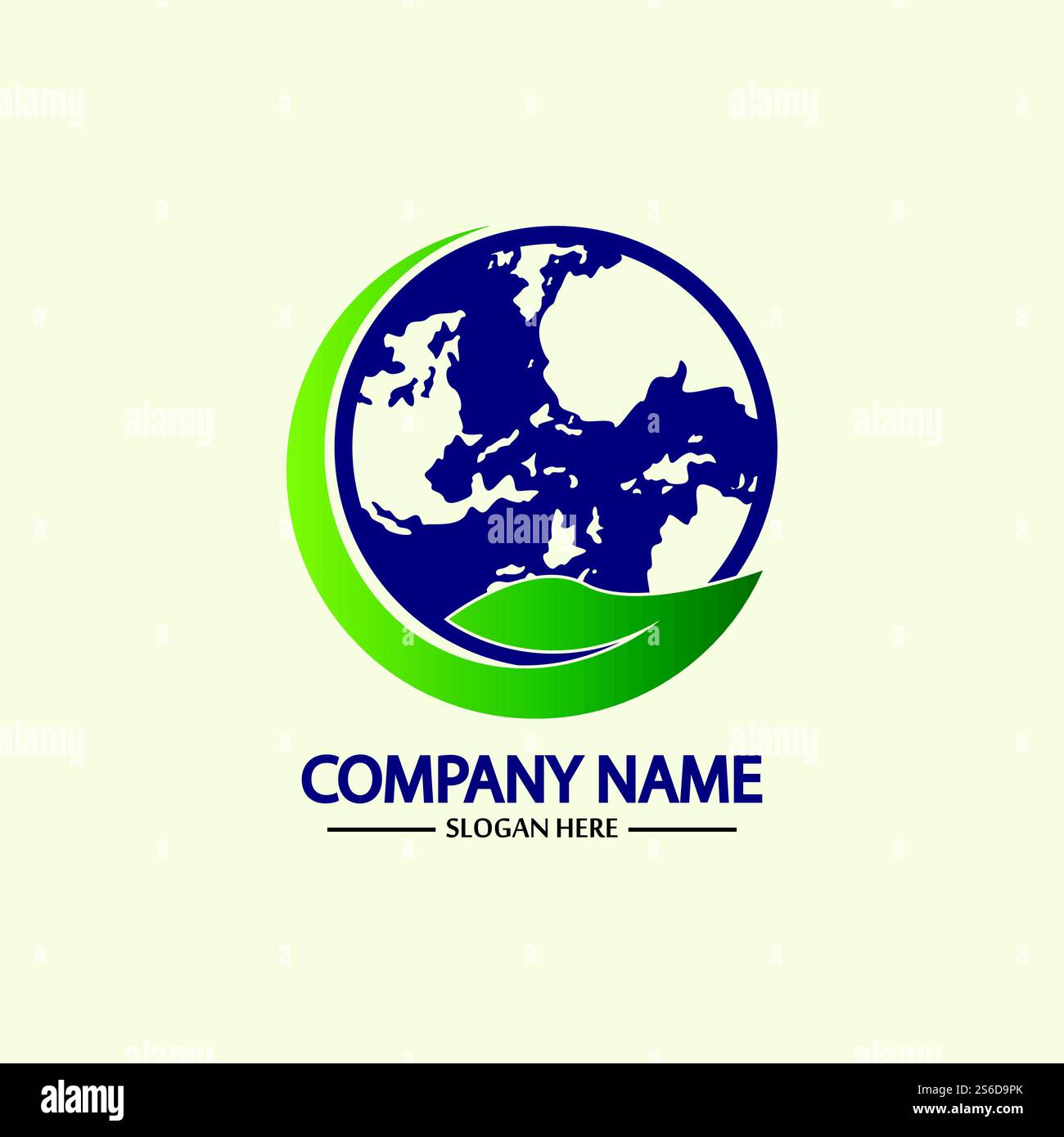Eco World Nature Global Logo Design Template.World Globe Icon with Leaf ...