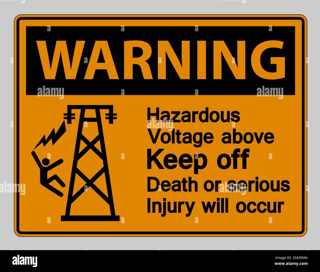Warning Hazardous Voltage Above Keep Out Death Or Serious Injury Will ...