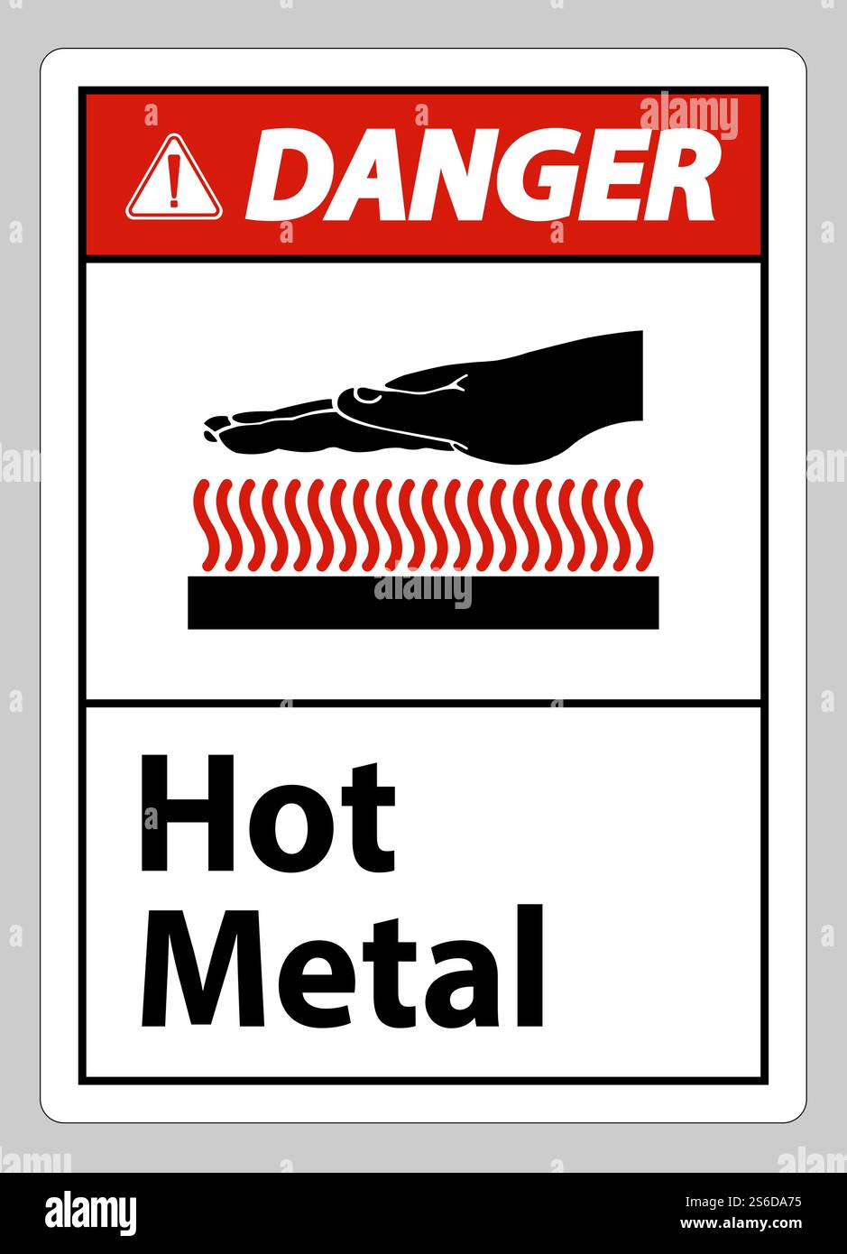 Danger Hot Metal Symbol Sign Isolated On White Background Stock Vector ...