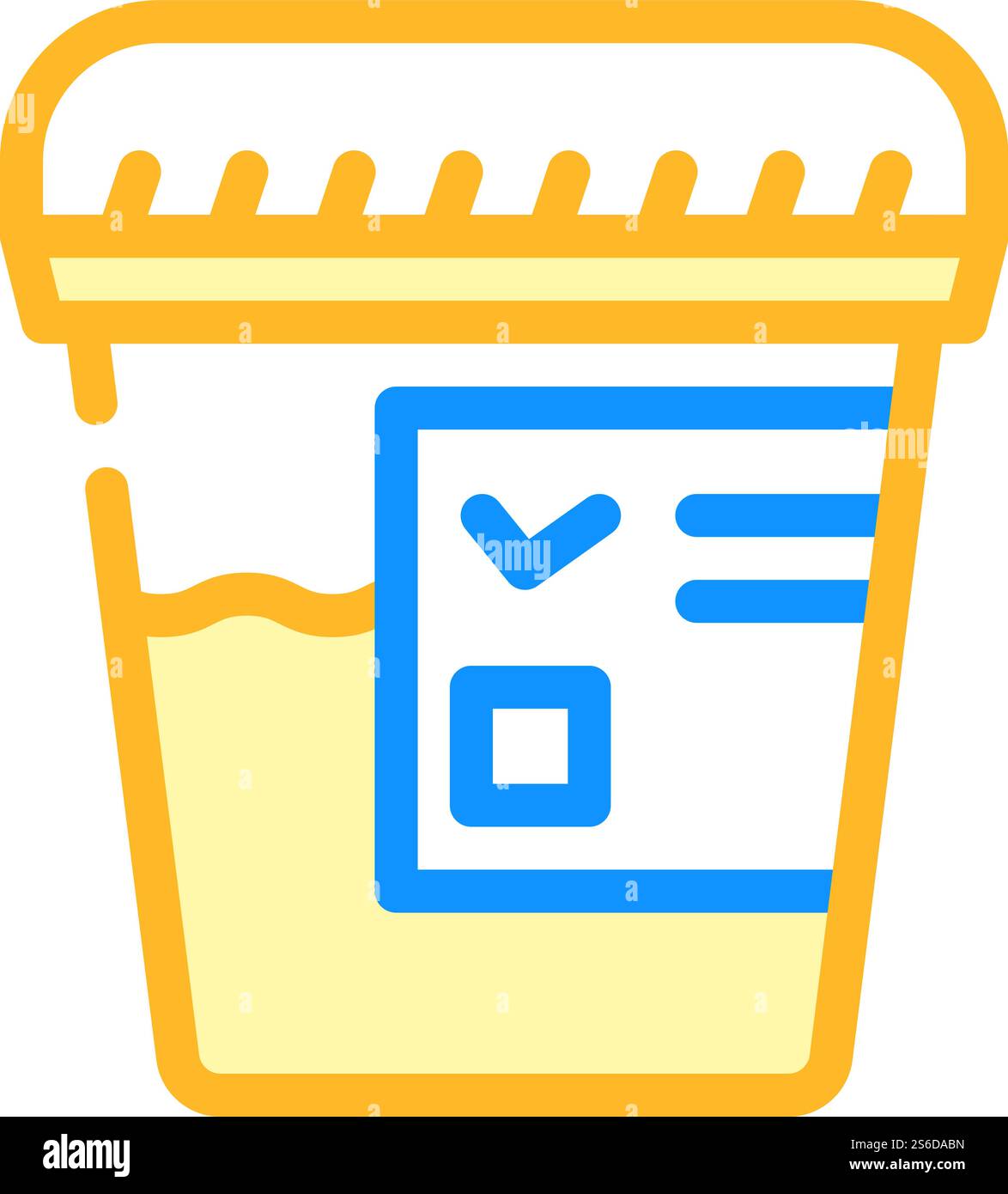 urine for analysis line icon vector. urine for analysis color sign ...