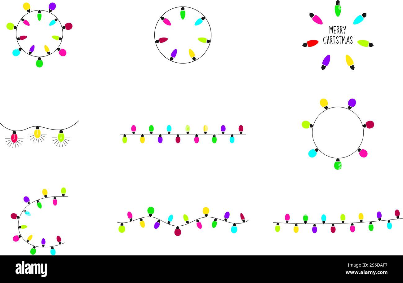 Lamp garland line icon Stock Vector Images - Alamy