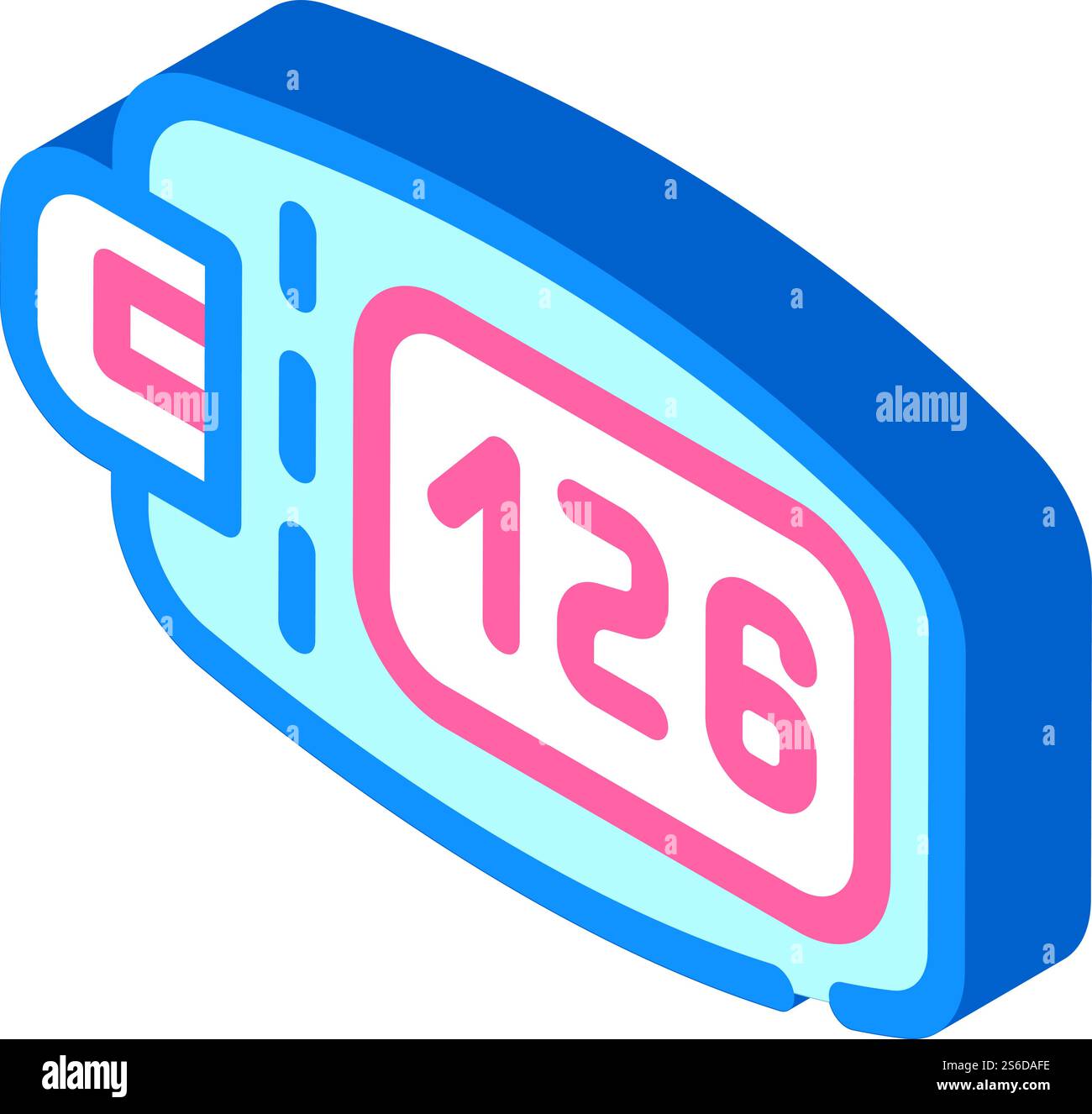 blood glucose meter isometric icon vector. blood glucose meter sign ...