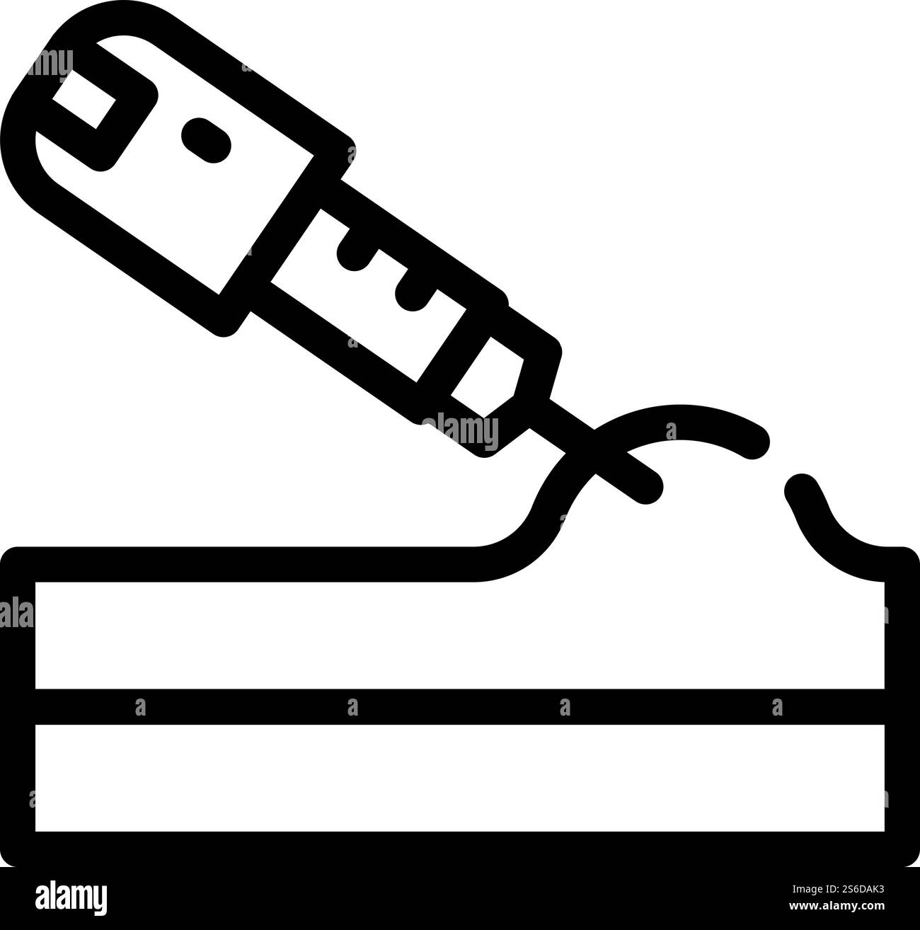 insulin injection line icon vector. insulin injection sign. isolated ...