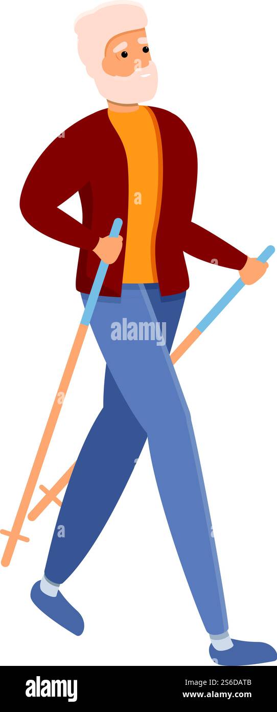 Tourism nordic walking icon. Cartoon of tourism nordic walking vector ...