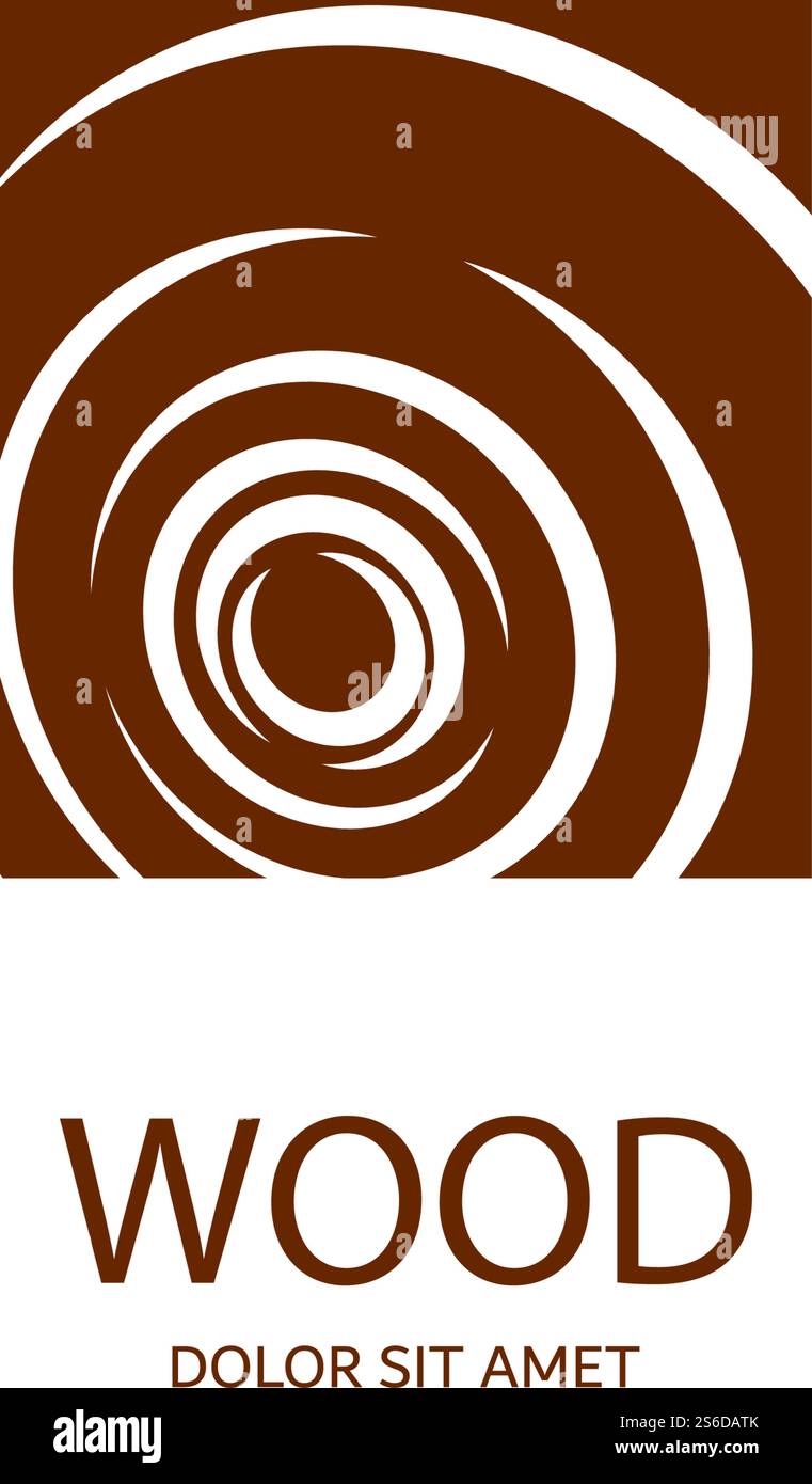 Wood logo vector flat design Stock Vector Image & Art - Alamy