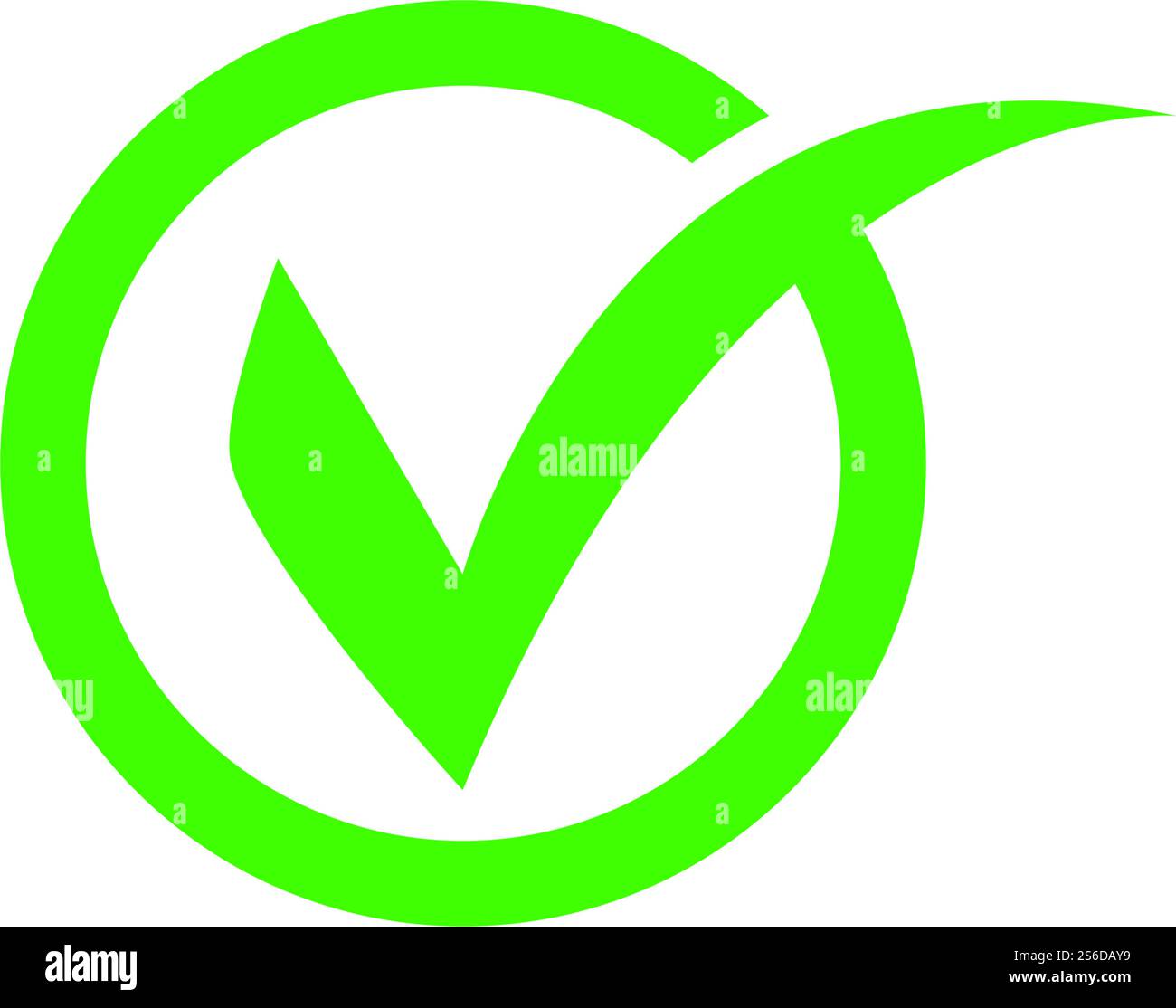 Check mark V letter logo design Stock Vector Image & Art - Alamy