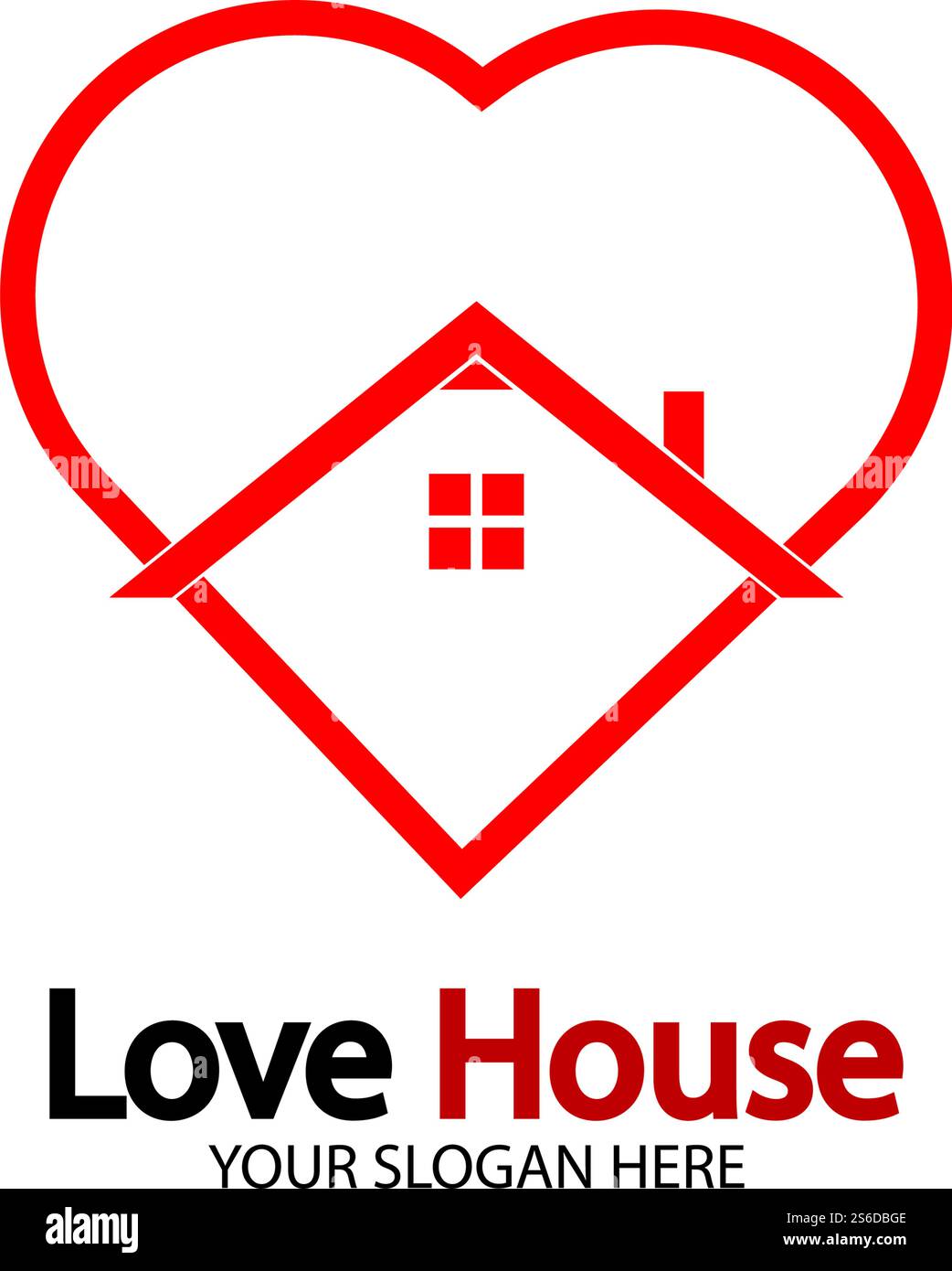 Love Home Logo. Heart and House Icon Combination. Health and Care ...