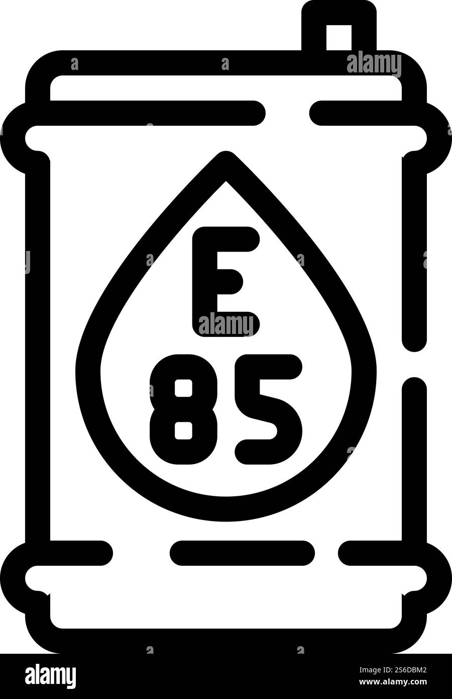 barrel of bio fuel line icon vector. barrel of bio fuel sign. isolated ...