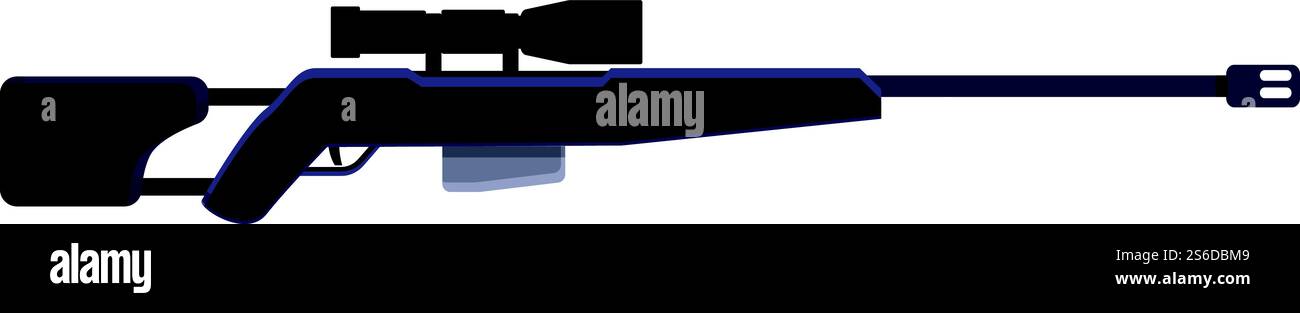 Assault sniper weapon icon. Cartoon of assault sniper weapon vector ...