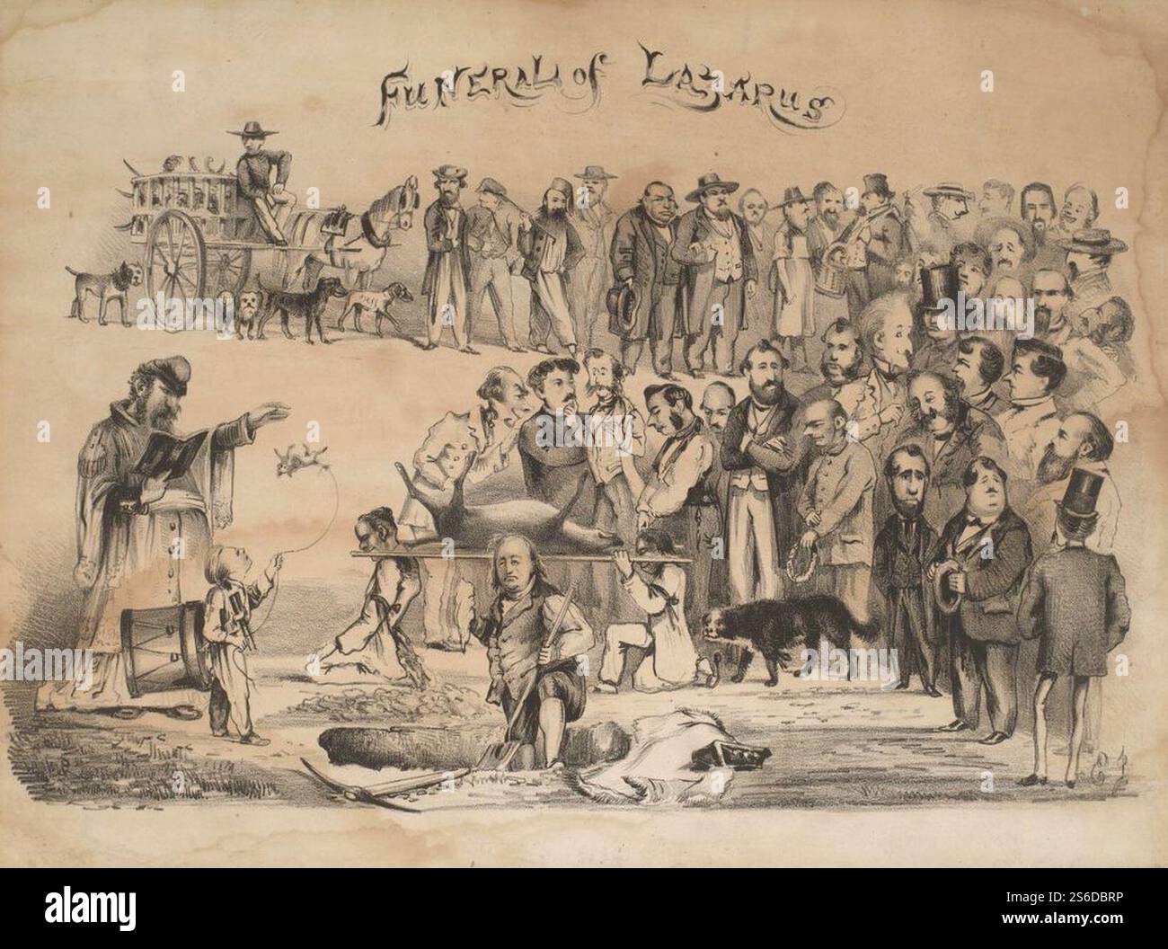 Funeral of Lazarus - Edward Jump Stock Photo - Alamy