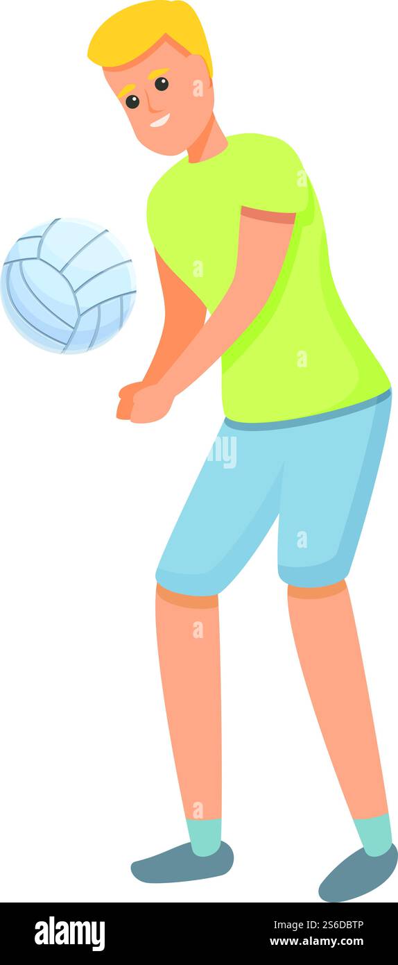 Doubles volleyball icon. Cartoon of doubles volleyball vector icon for ...