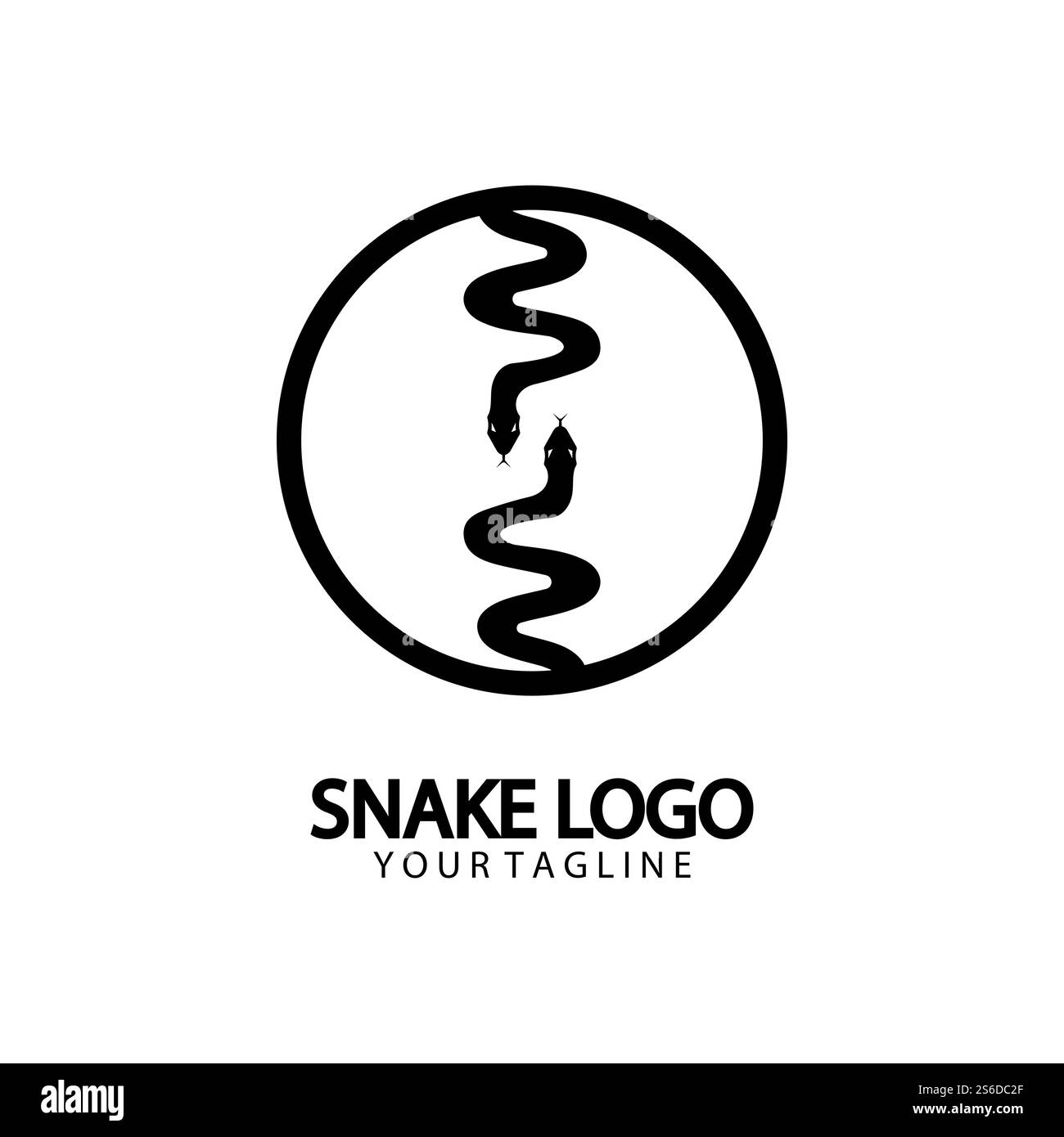 Snake logo template design. Vector illustration Stock Vector Image ...