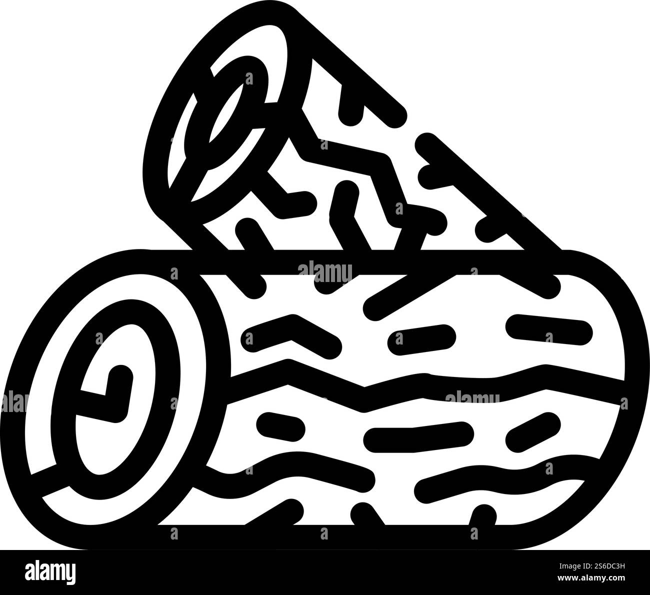 firewood timber line icon vector. firewood timber sign. isolated ...