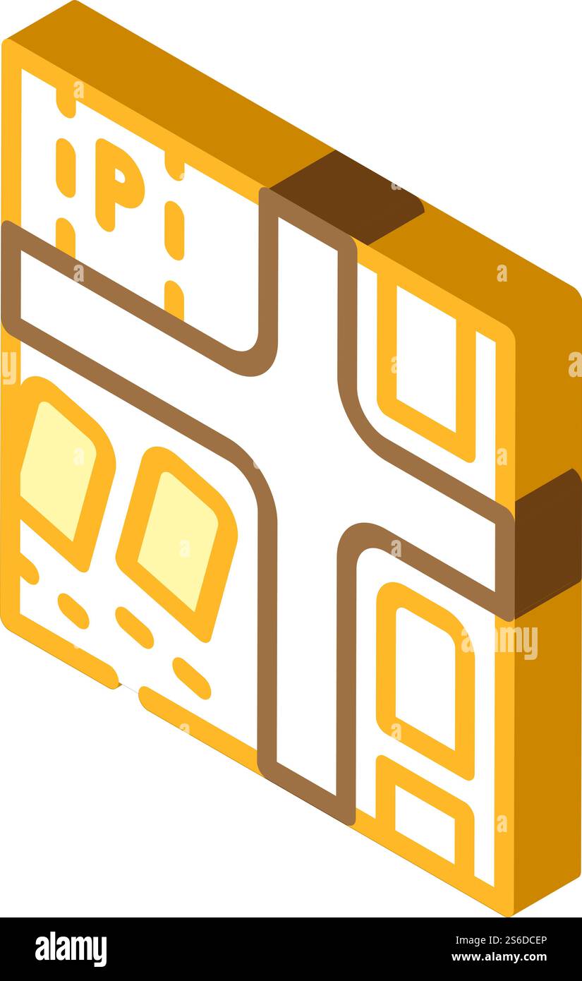 mobile home parking isometric icon vector. mobile home parking sign ...