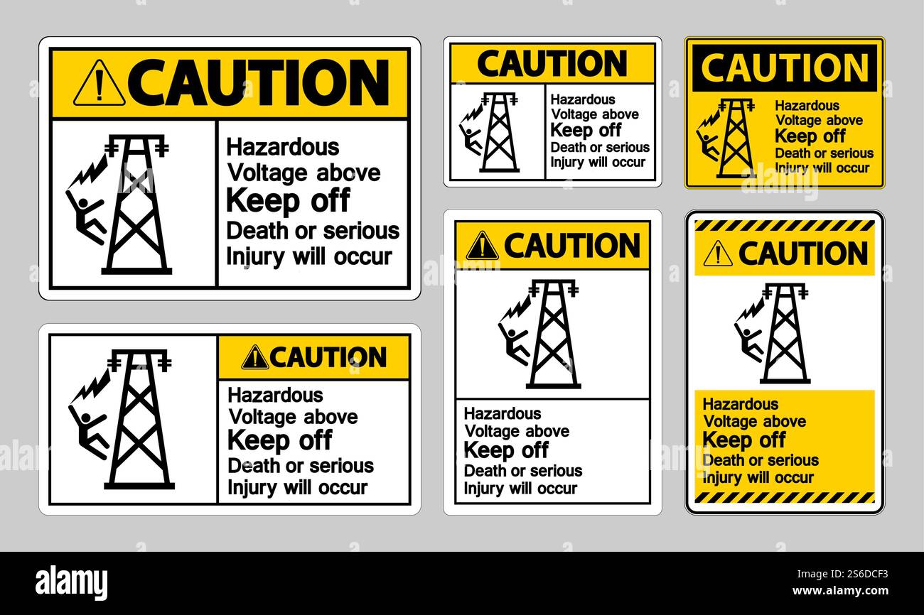 Caution Hazardous Voltage Above Keep Out Death Or Serious Injury Will ...