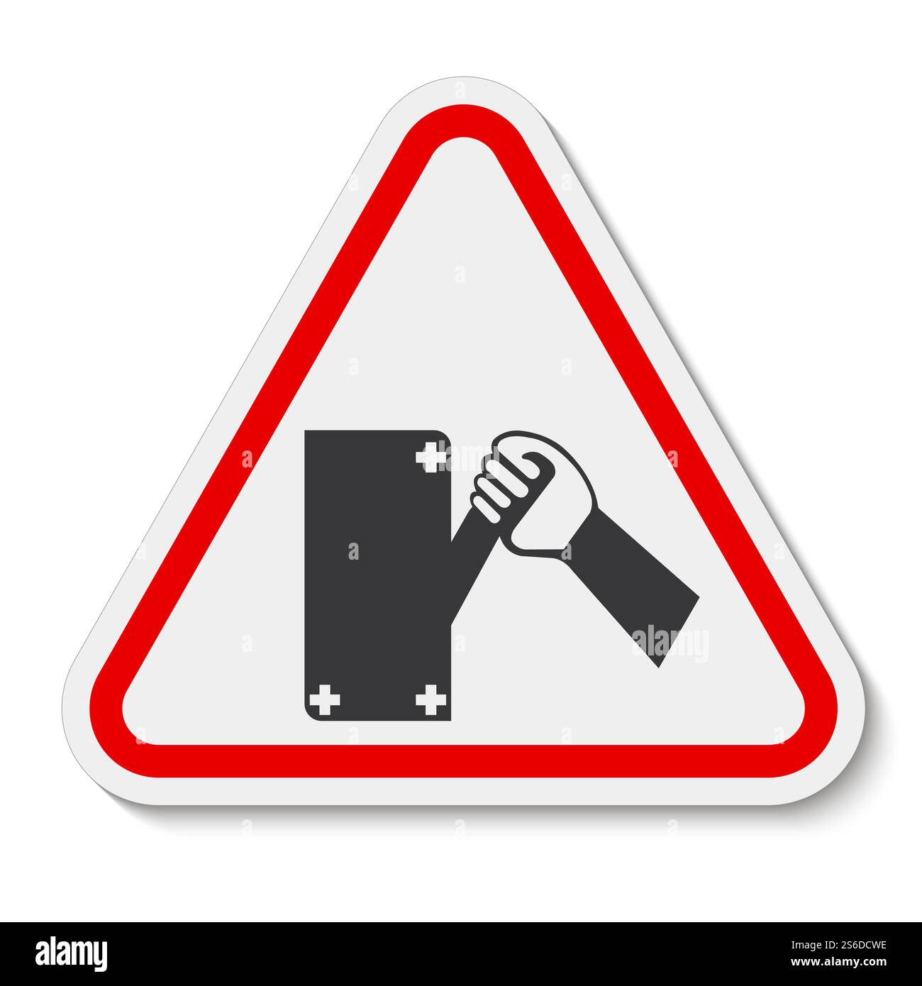 Do Not Touch Men Working Symbol Sign On White Background Stock Vector ...