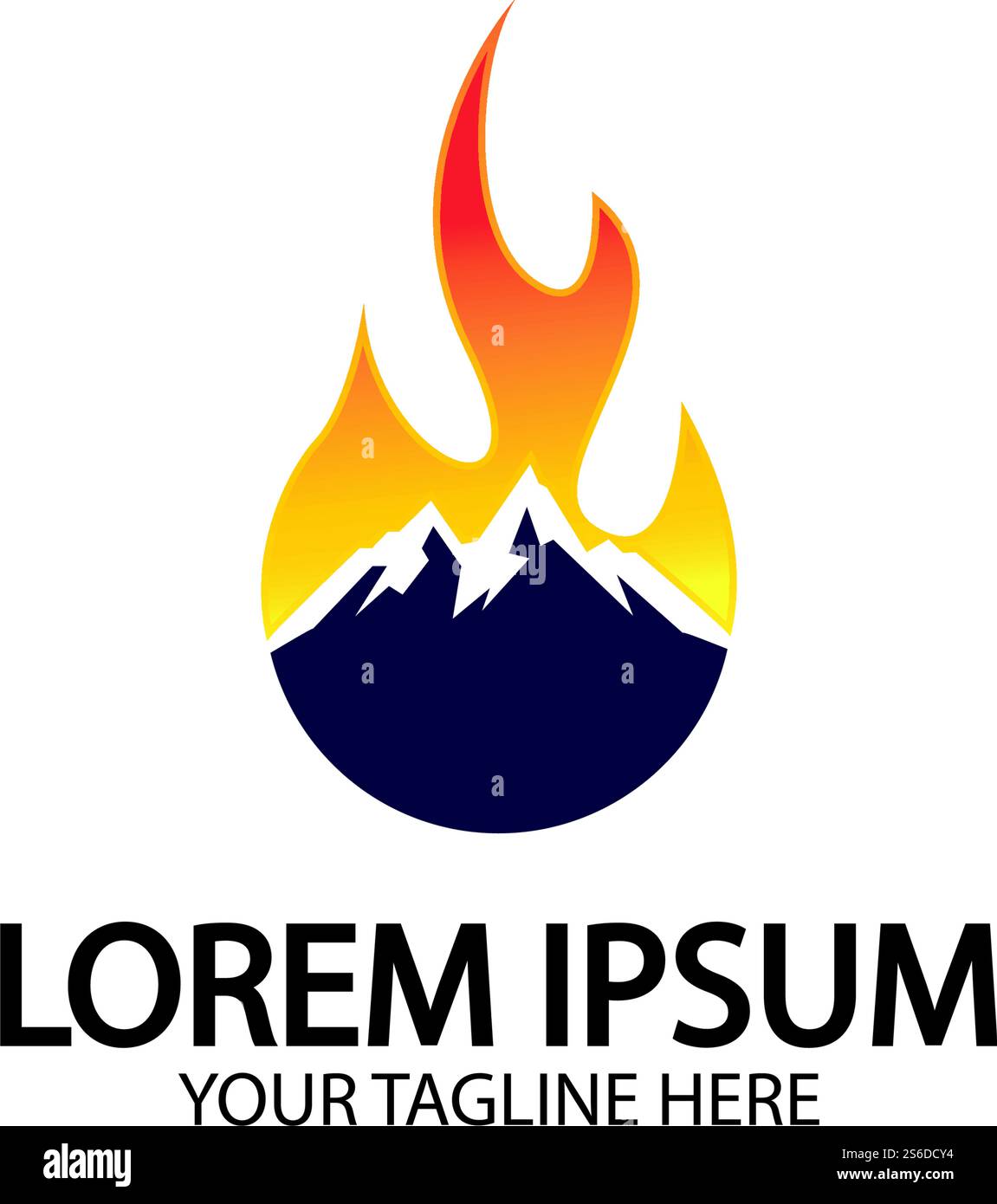 Mountain fire logo vector, mountain vector, fire vector, simple ...