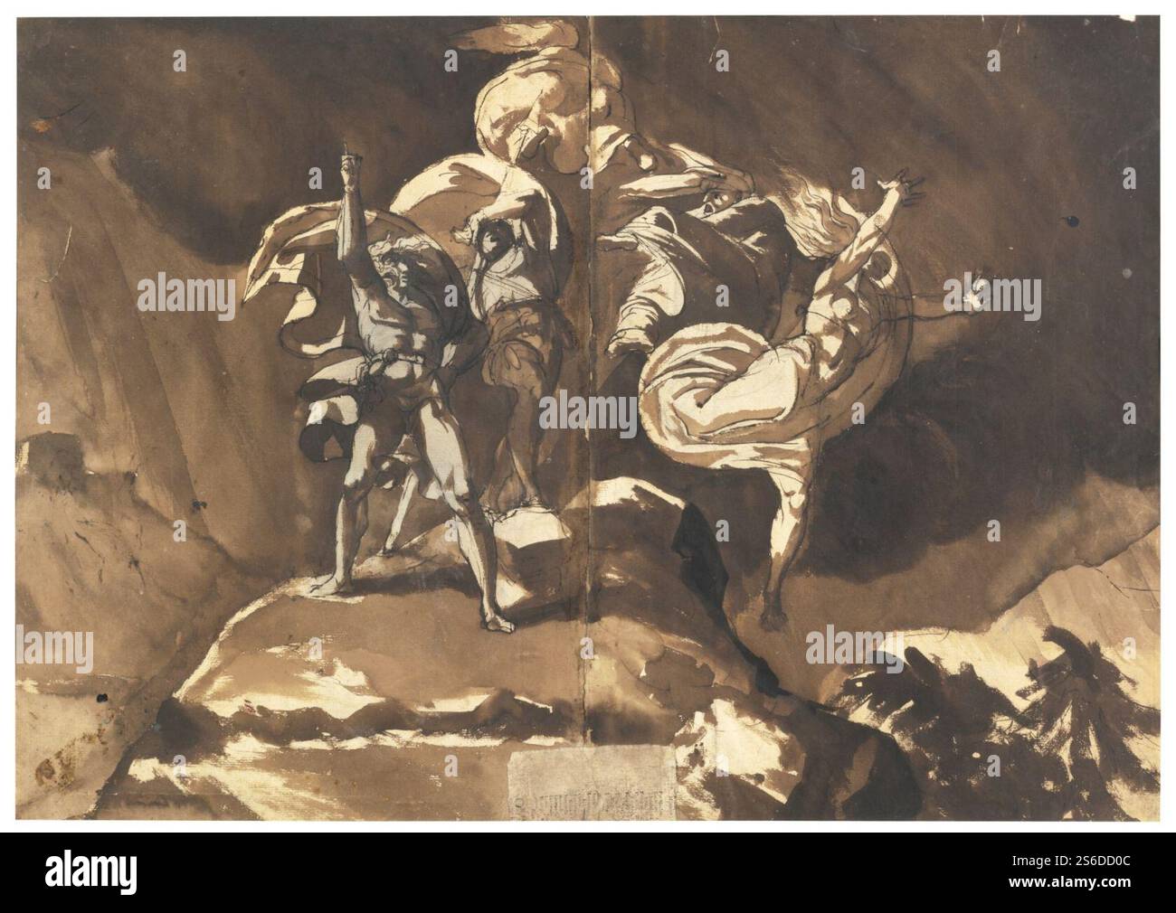 Fuseli - The Witches Floating above Macbeth and Banquo, lot.166 Stock ...