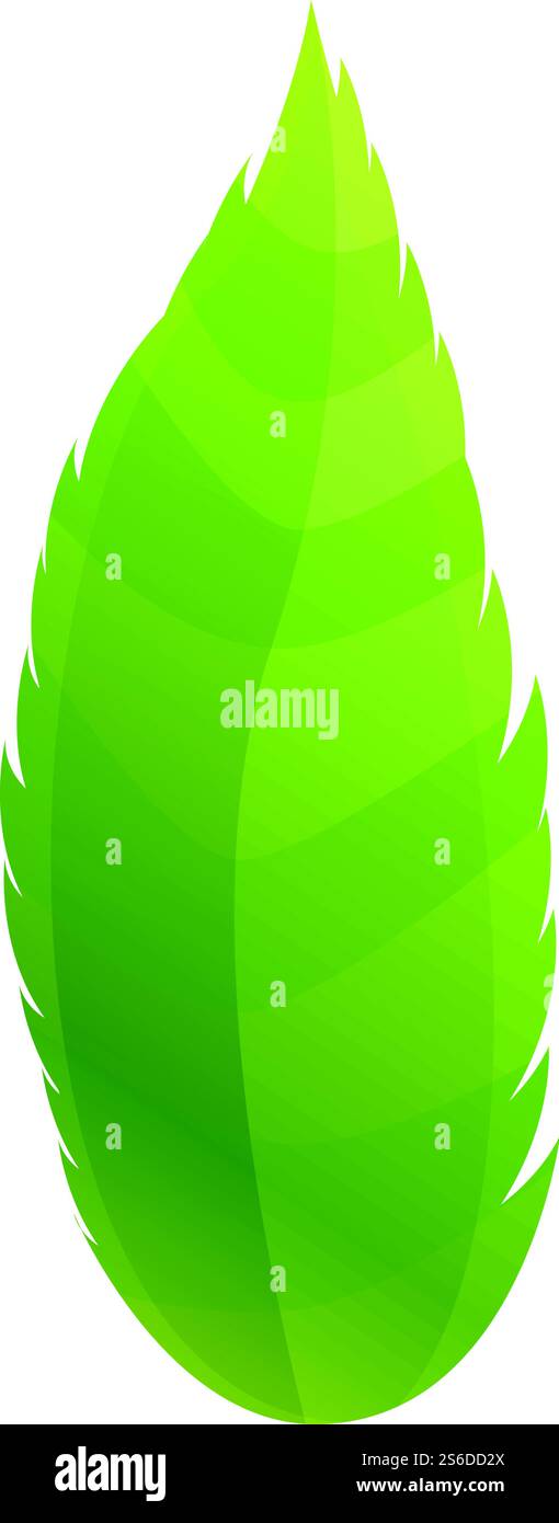 Thistle green leaf icon. Cartoon of thistle green leaf vector icon for ...