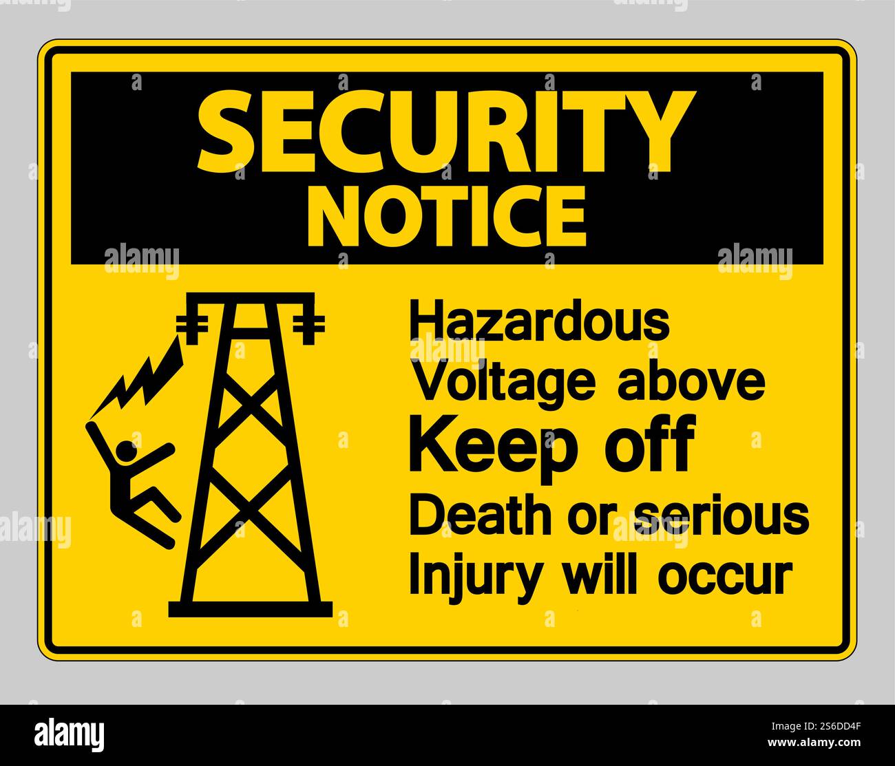 Security Notice Hazardous Voltage Above Keep Out Death Or Serious ...