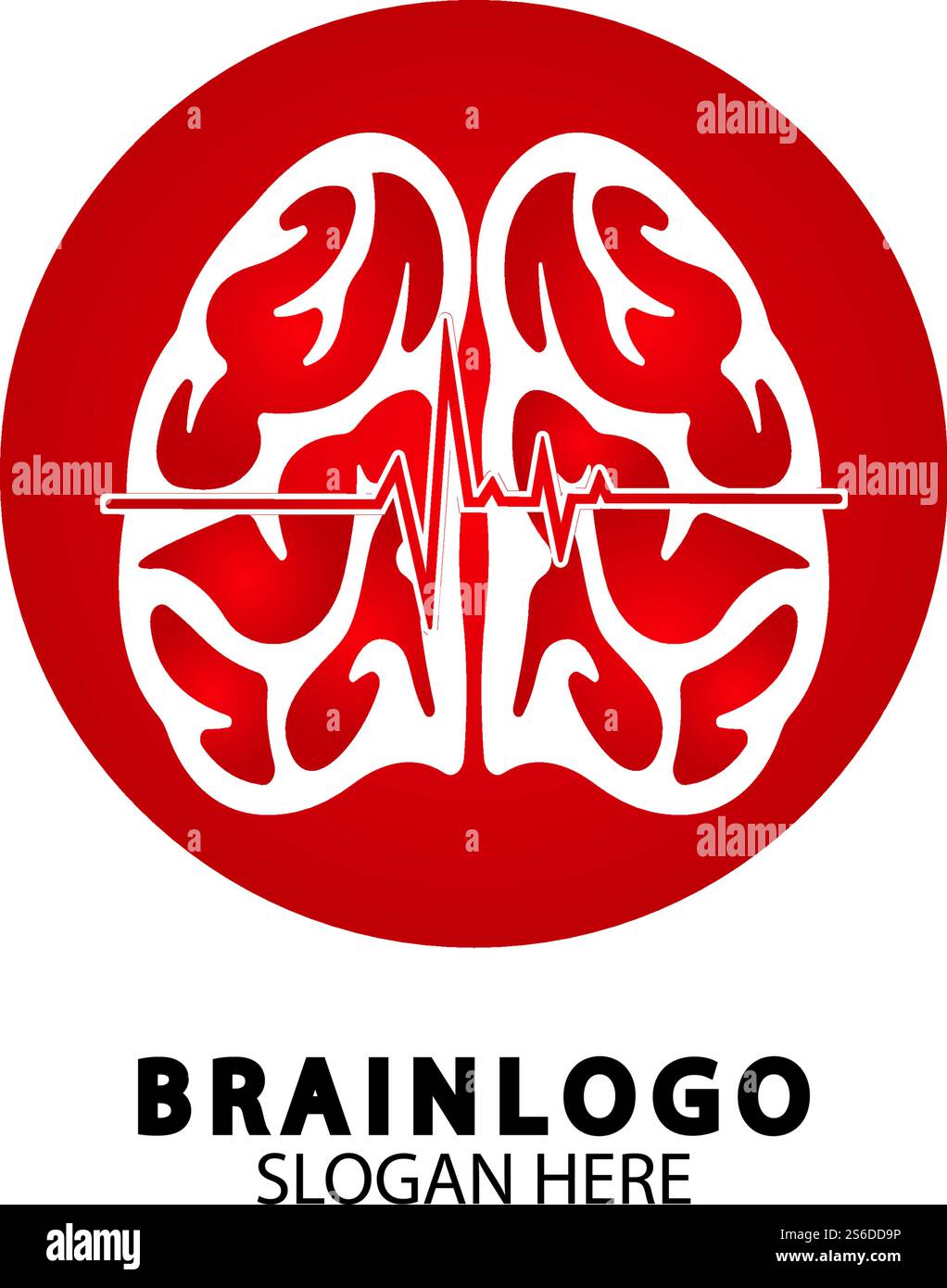 Brain logo designs concept vector, Health Brain Pulse logo, Brain care ...