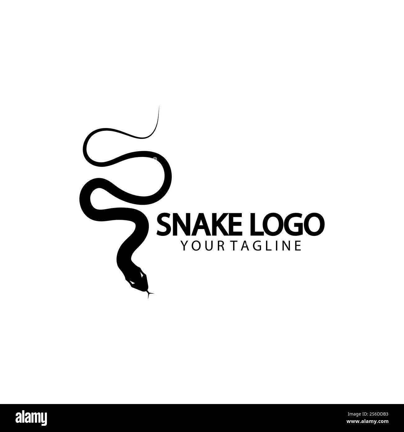 Snake logo template design. Vector illustration Stock Vector Image ...