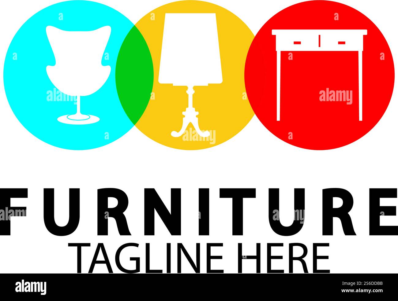 Abstract furniture logo design concept. Symbol and icon of chairs sofas ...