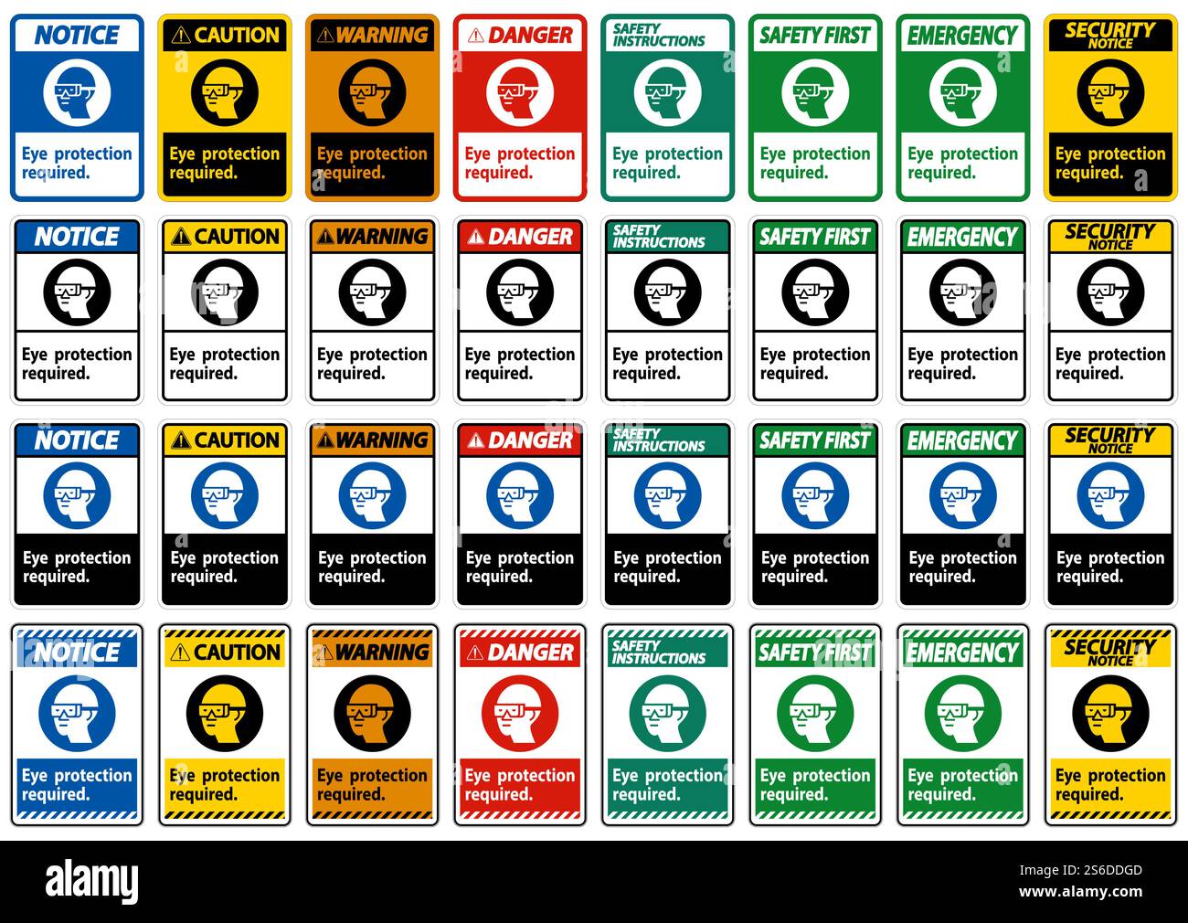 Eye Protection Required Symbol Sign Isolate on White Background Stock ...