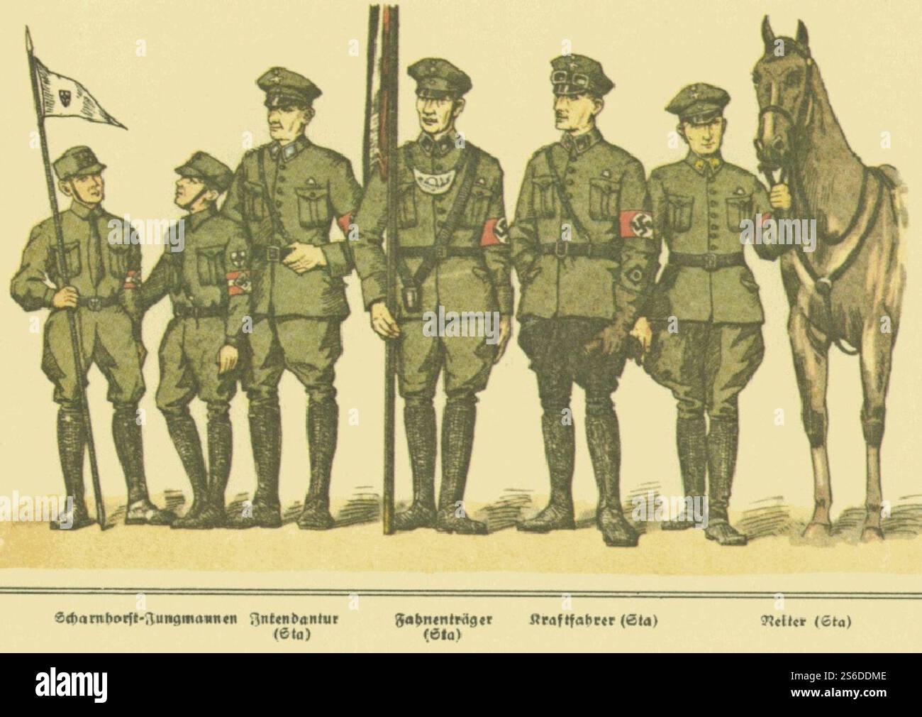 G Lebrecht Uniformen Abzeichen Fahnen der NSDAP Stahlhelmbund usw ca ...