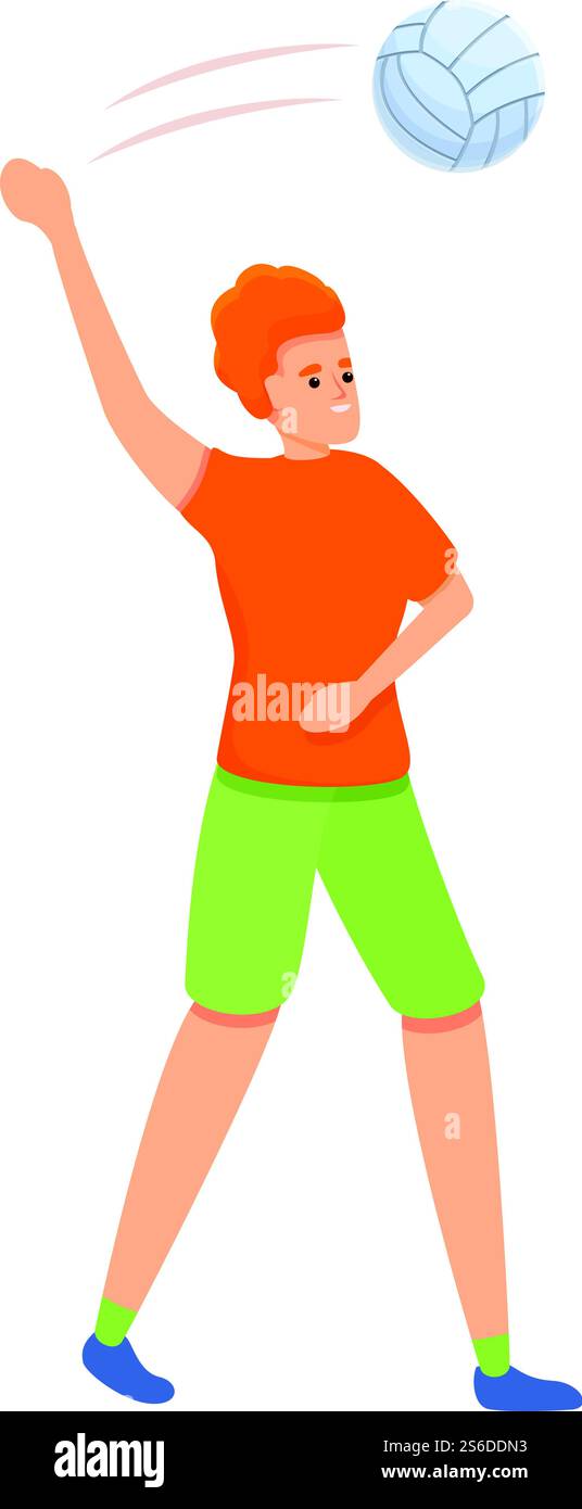 Flying volleyball icon. Cartoon of flying volleyball vector icon for ...