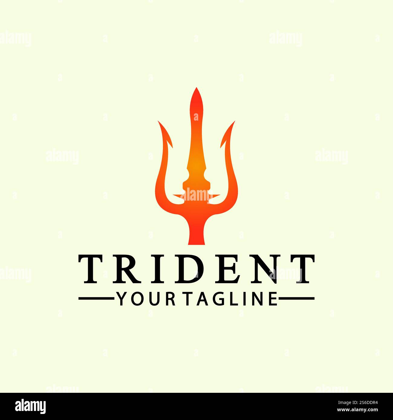 Vintage Trident Spear of Poseidon Neptune God Triton King logo design ...