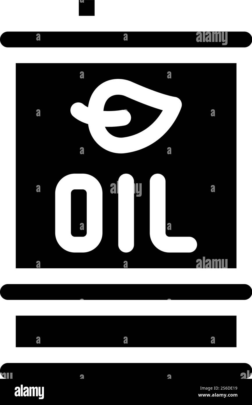 oil barrel glyph icon vector. oil barrel sign. isolated contour symbol ...