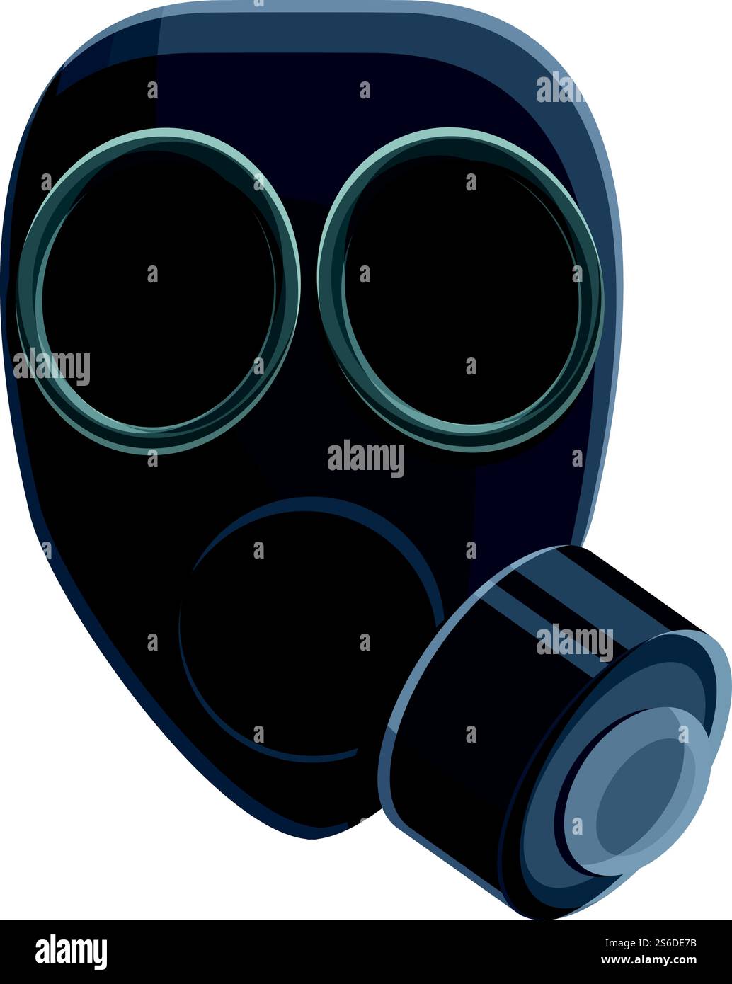 Military gas mask icon. Cartoon of military gas mask vector icon for ...