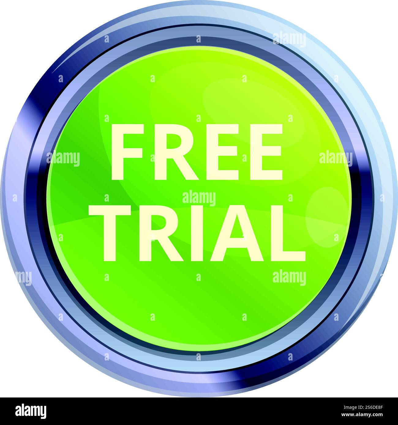 Free trial circle button icon. Cartoon of free trial circle button ...