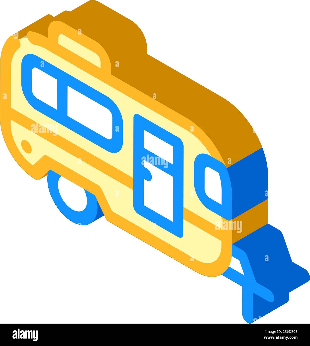 trailer mobile house isometric icon vector. trailer mobile house sign ...
