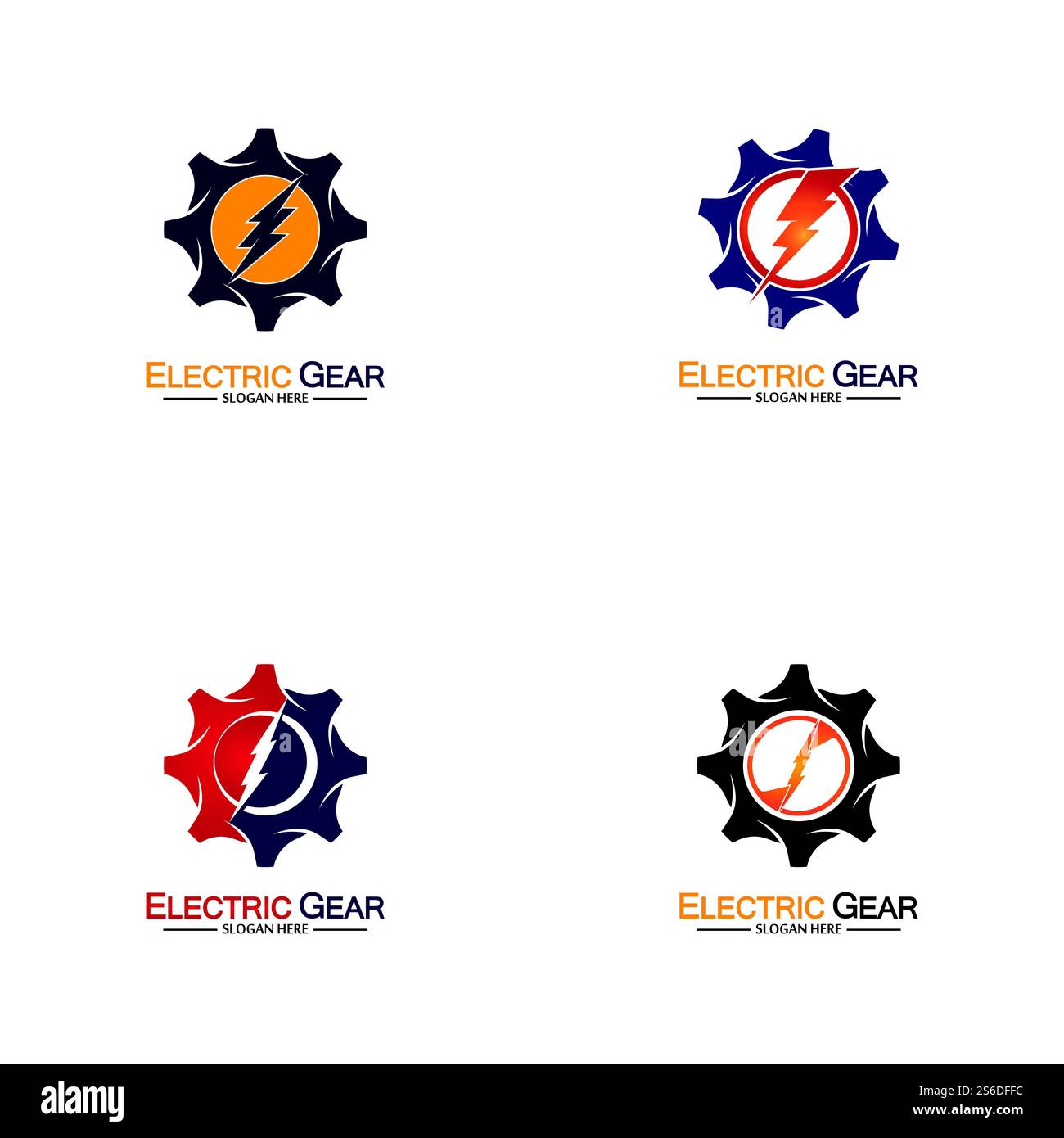 Electric gear vector logo template illustration. Suitable for business ...