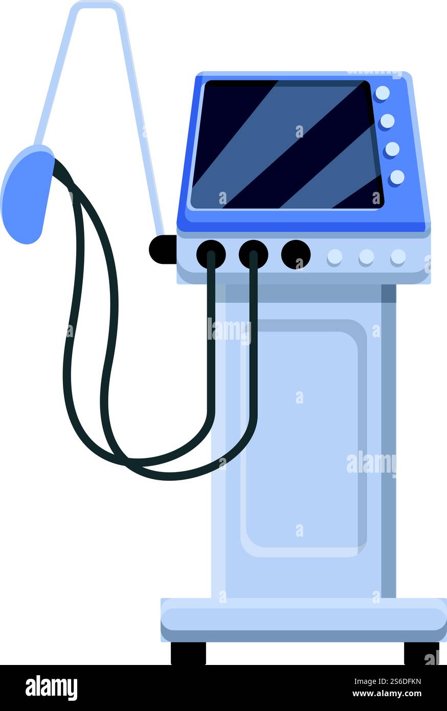 Emergency ventilator medical machine icon. Cartoon of emergency ...