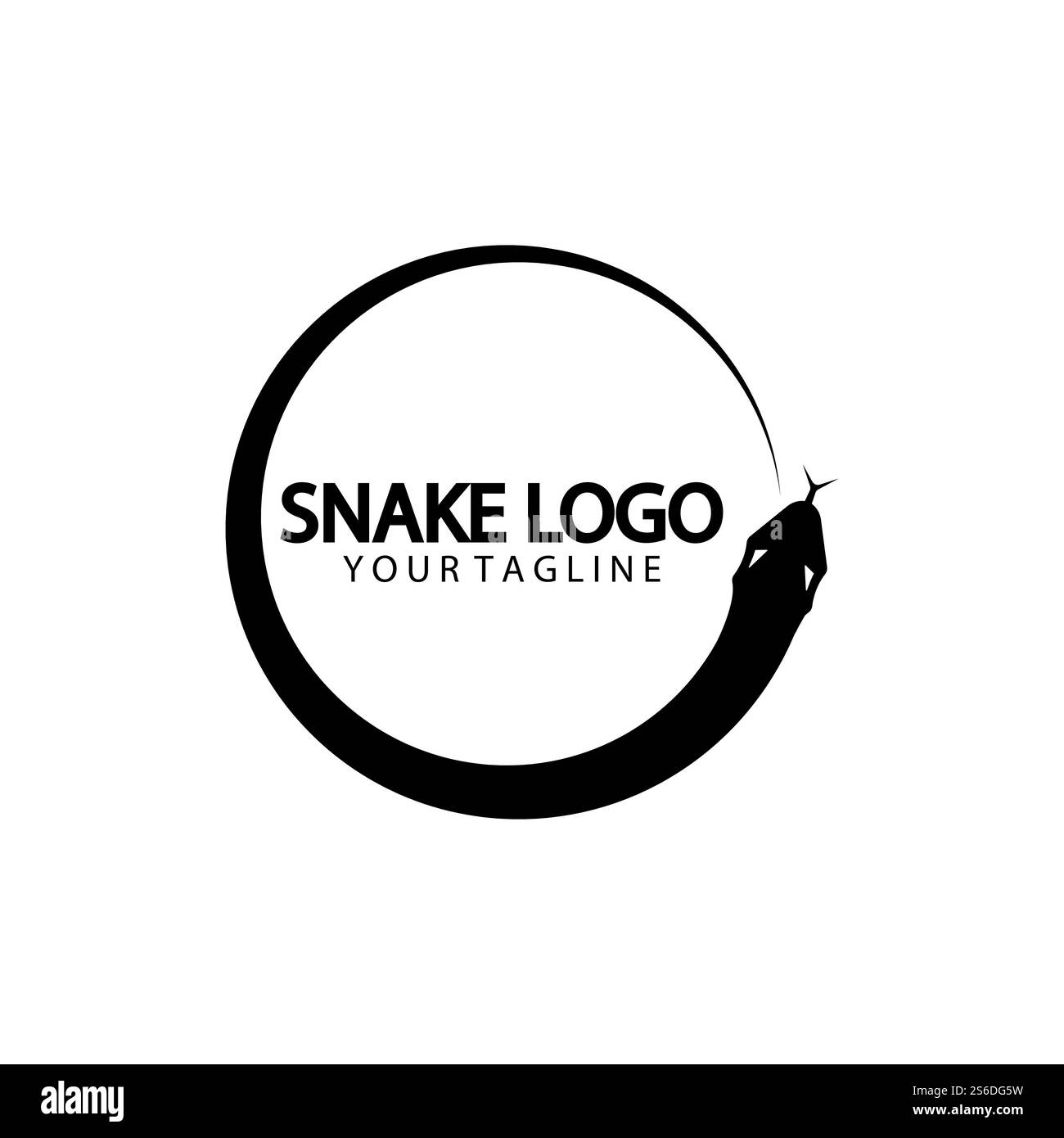 Snake logo template design. Vector illustration Stock Vector Image ...