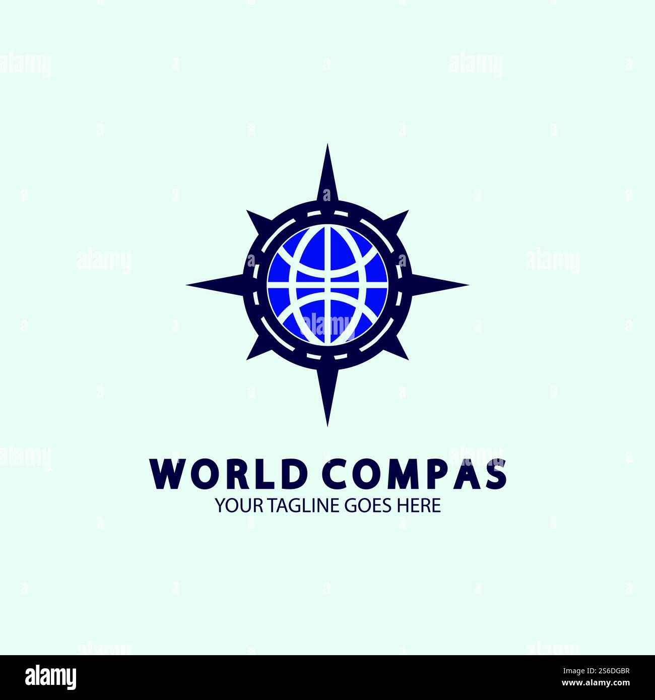 World Compass logo design, world logo concept, compass logo concept, earth icon, north, west ...