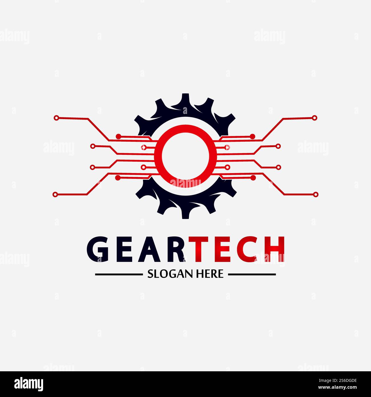 Tech gear logo vector design template. Technology Logo Template Design ...