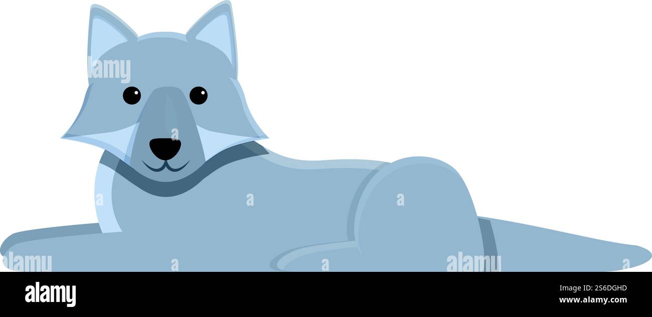 Resting wolf icon. Cartoon of resting wolf vector icon for web design ...