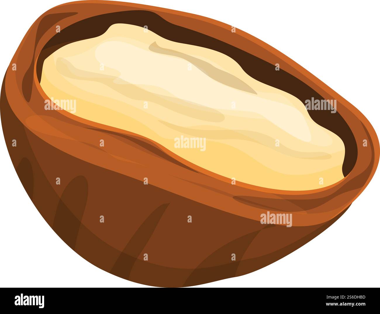 Shea tree eco half nut icon. Cartoon of shea tree eco half nut vector ...